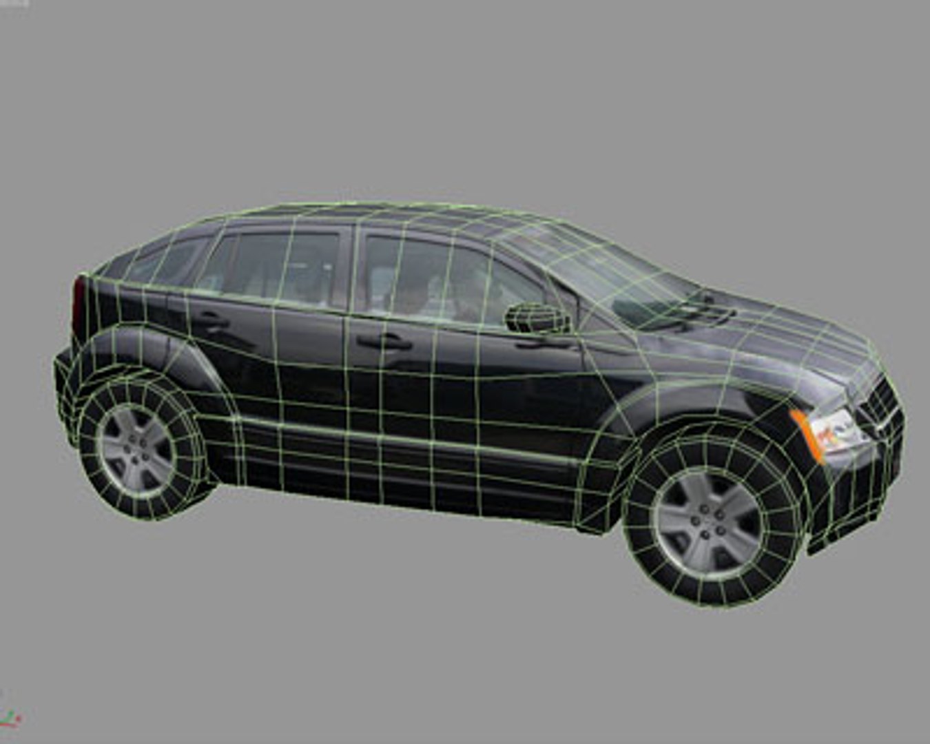 dodge caliber 2007 polys 3d model