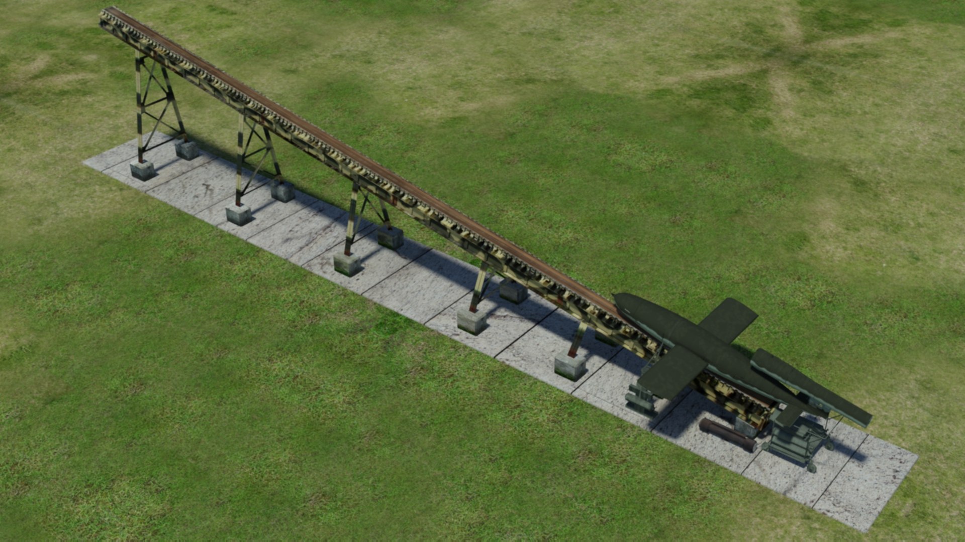 3D Bombing Launched V1 Rail - TurboSquid 1455992