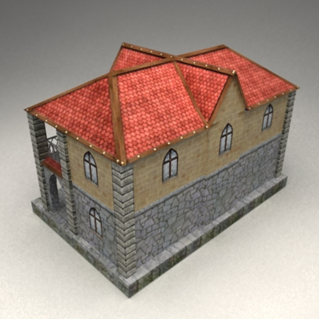 3d model fantasy bank