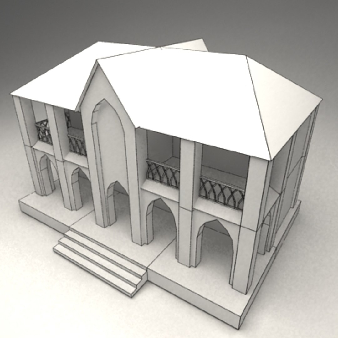 3d model fantasy bank