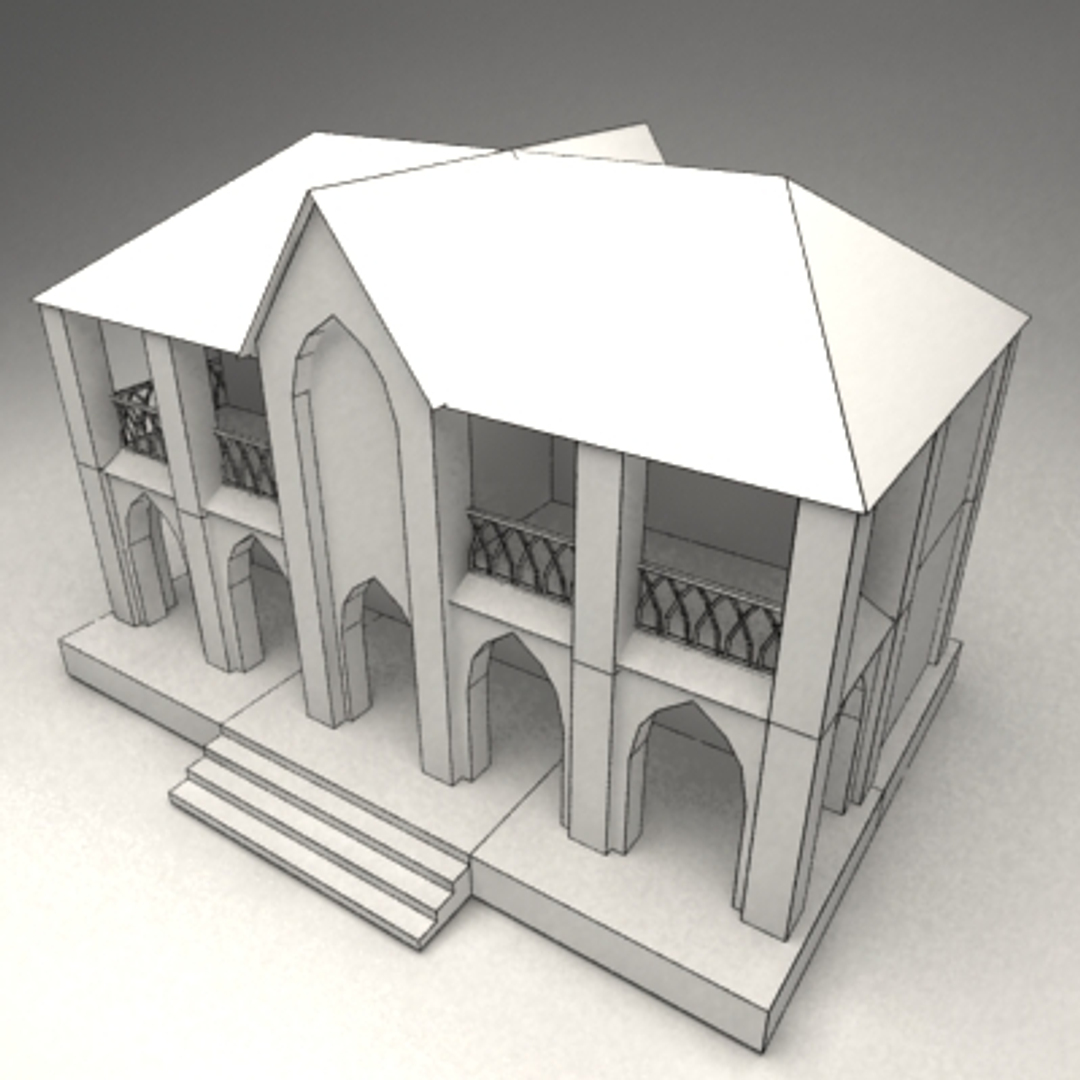 3d model fantasy bank
