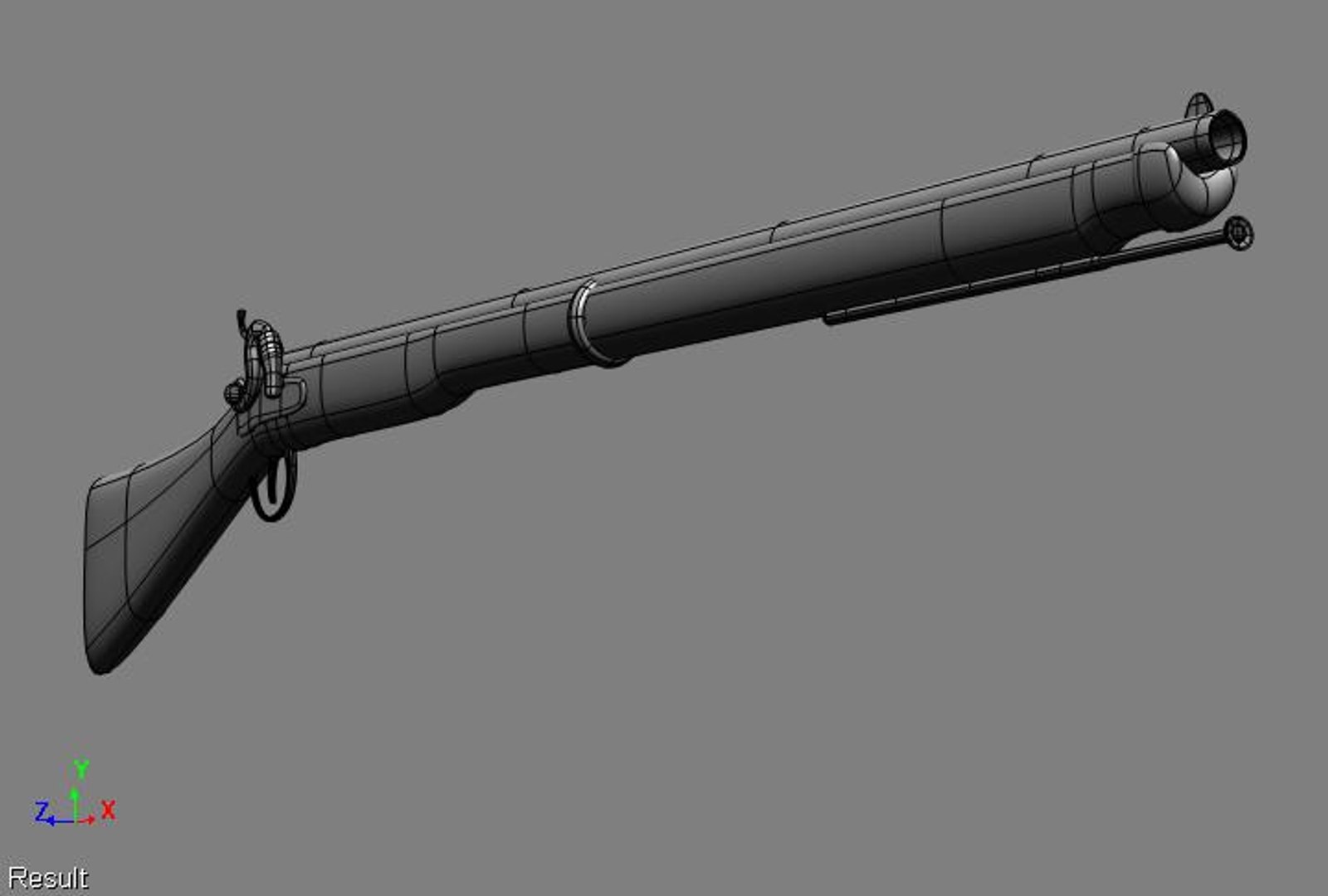 Colonial Musket 3d Model