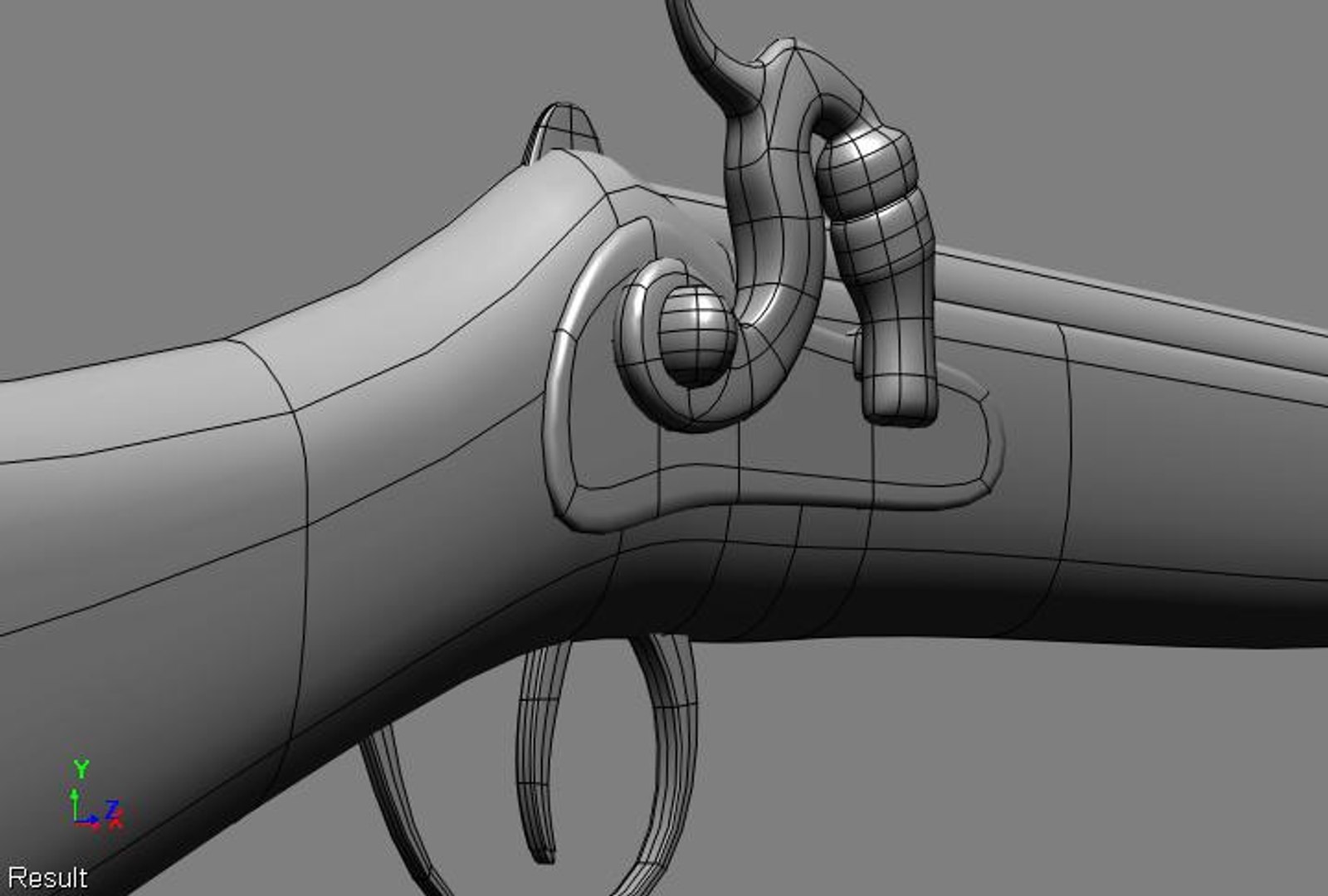 Colonial Musket 3d Model