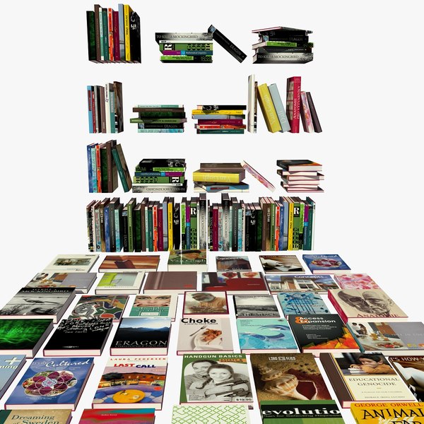 3ds max books shelves