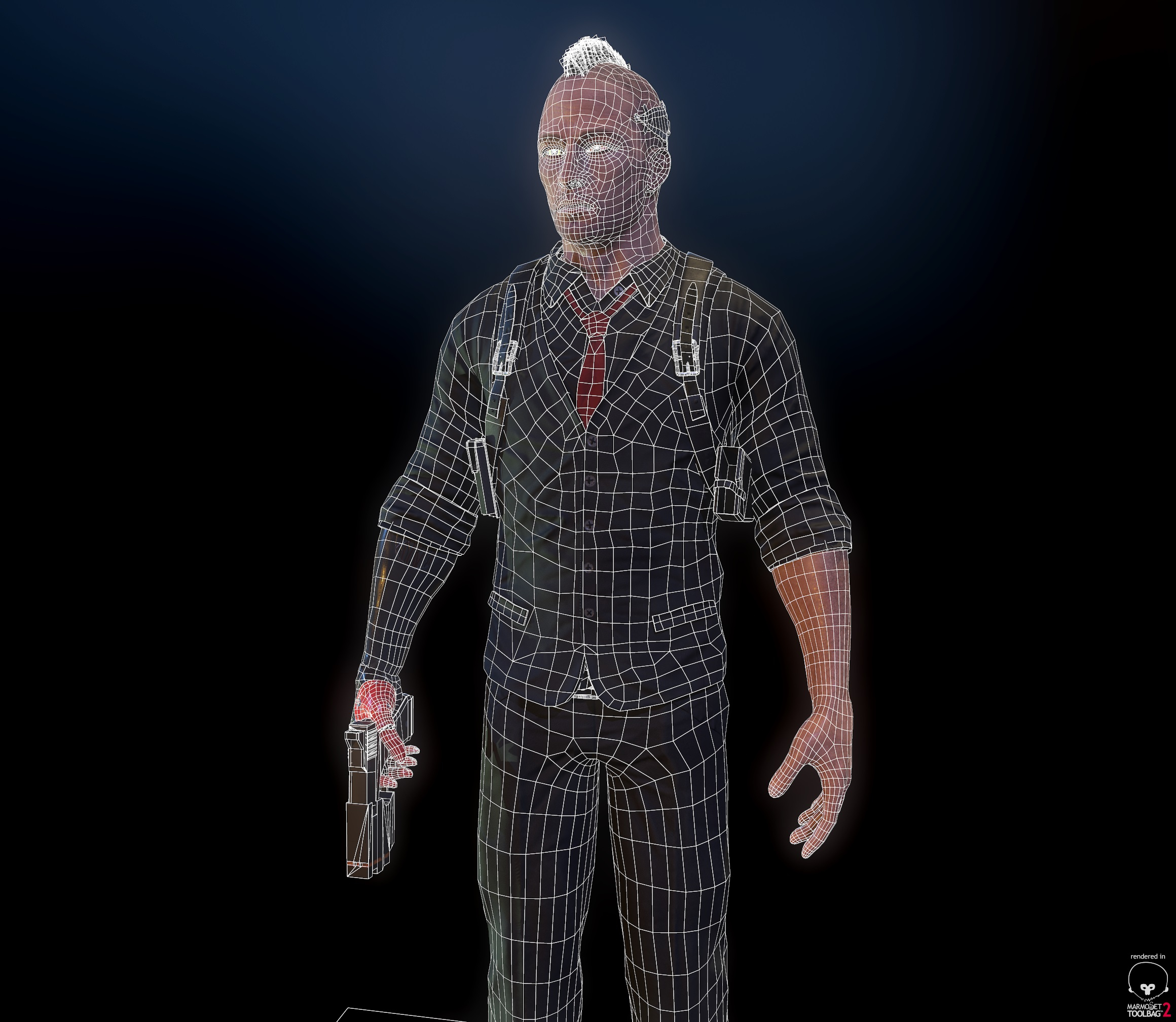 cyberpunk detective 3d model