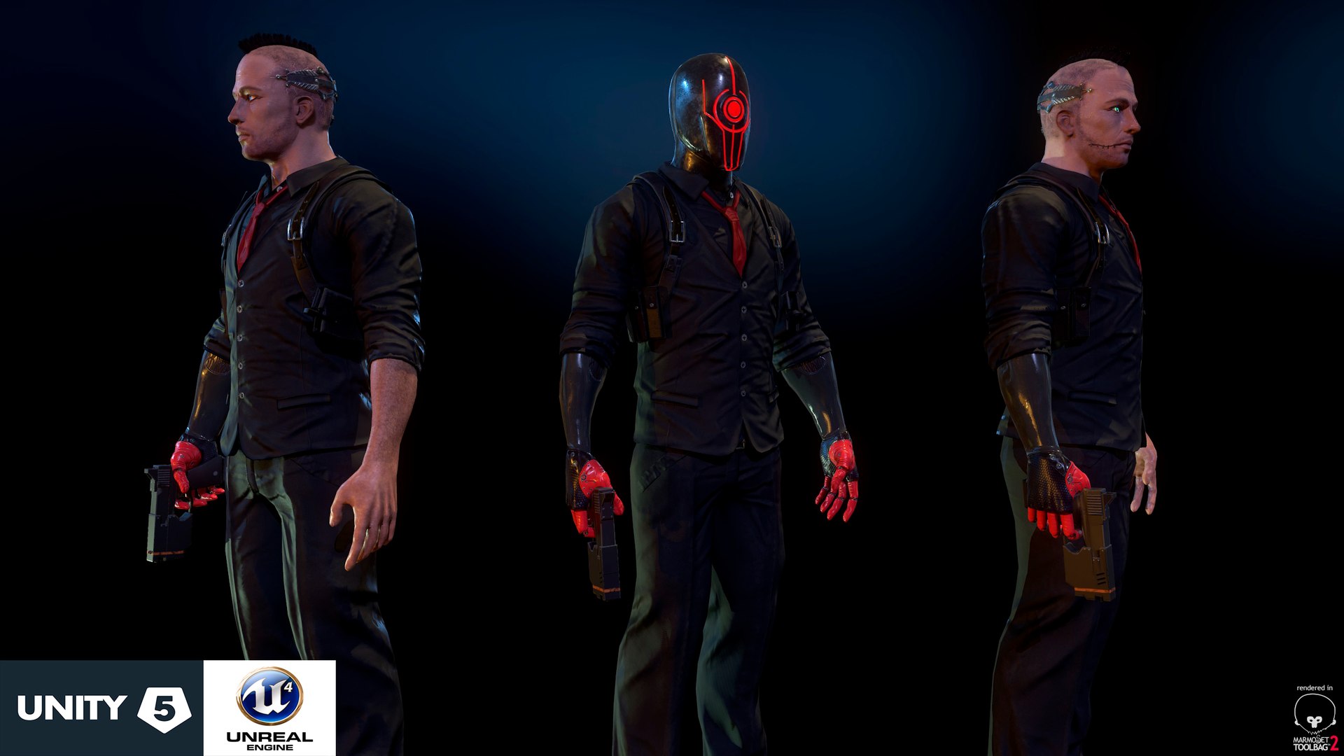 Cyberpunk Detective 3d Model