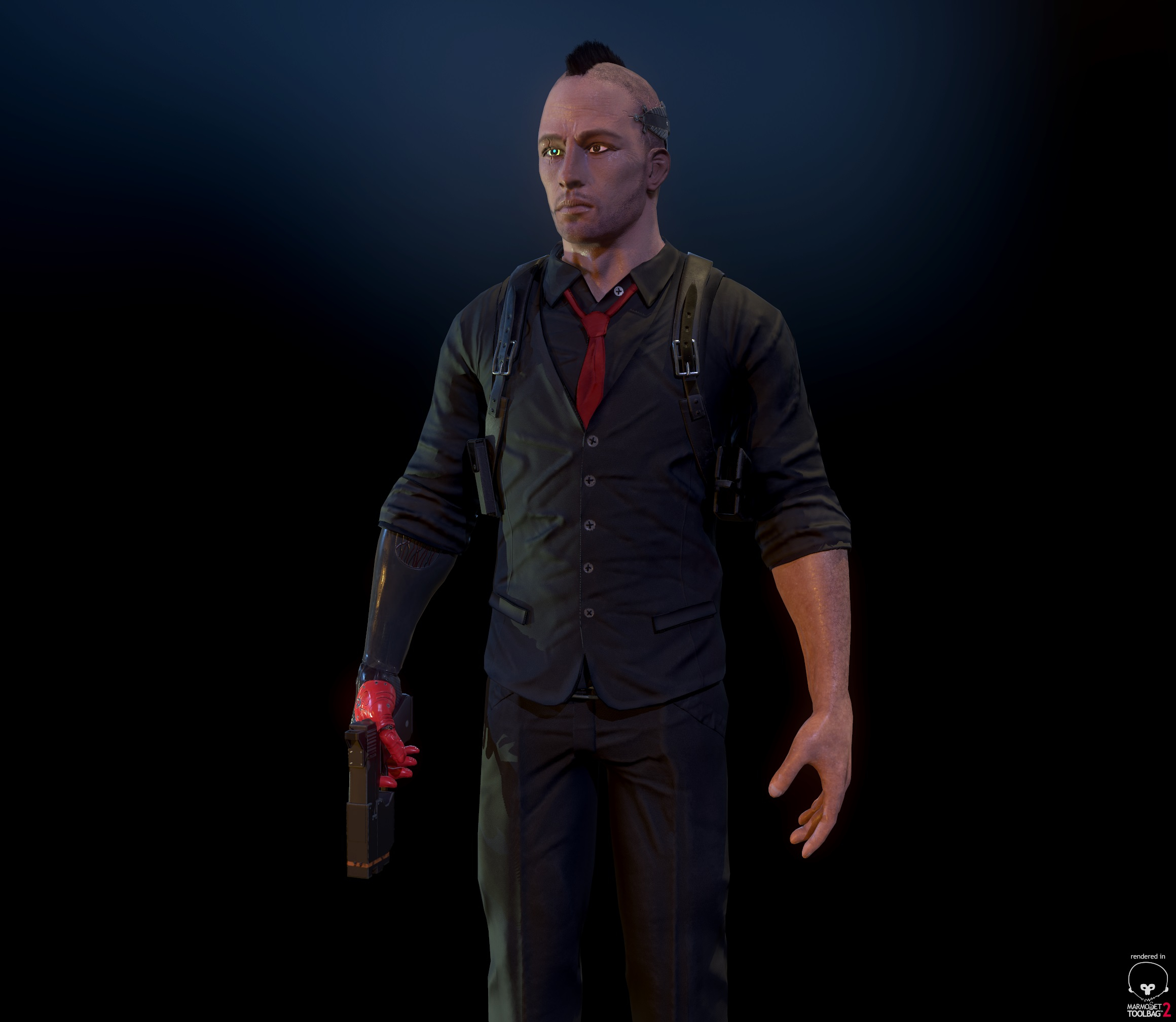 cyberpunk detective 3d model