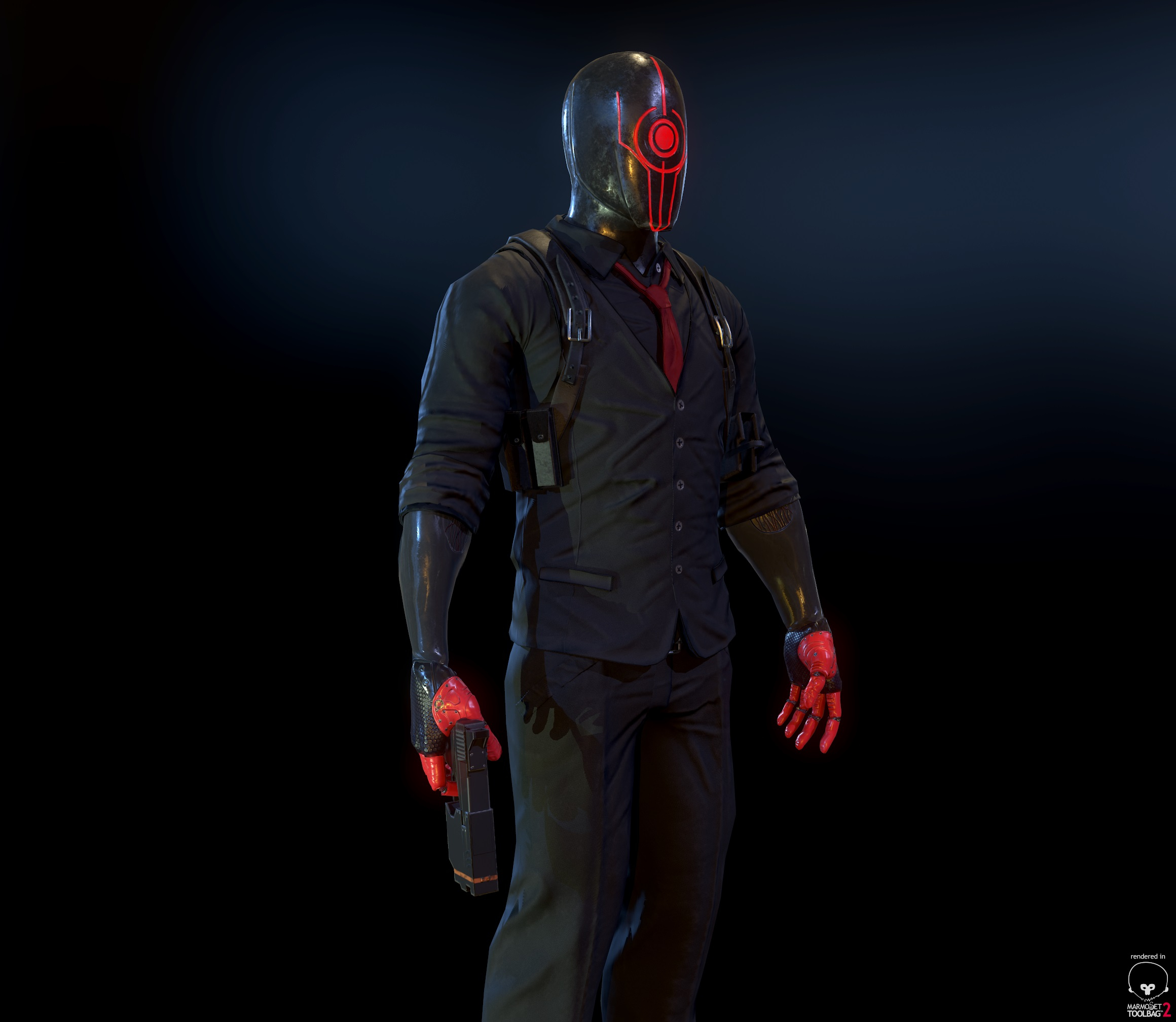 cyberpunk detective 3d model