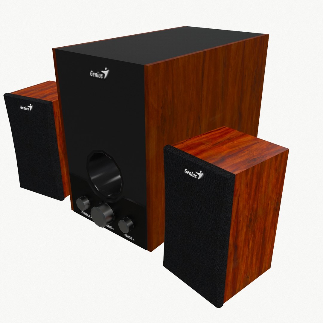 3d model computer speakers genius