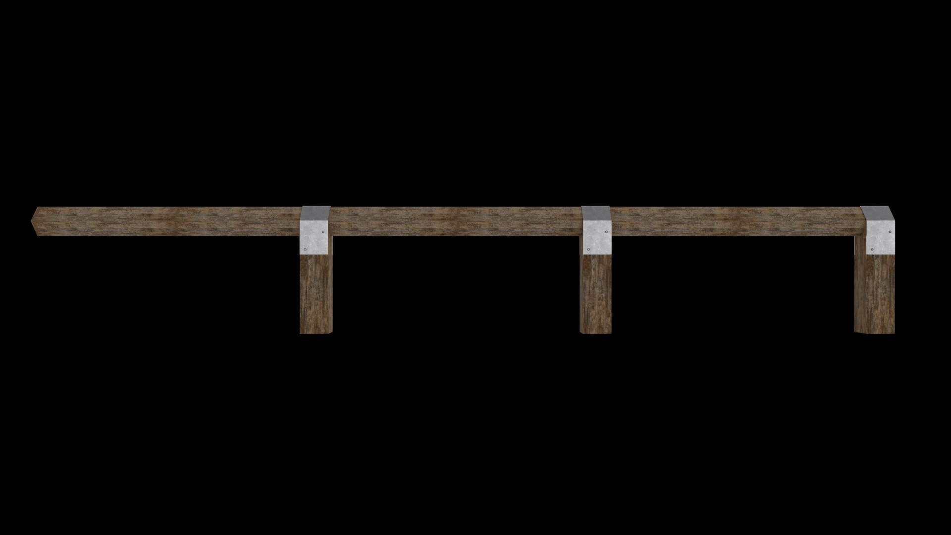 Wood Fence Border 3D Model - TurboSquid 2008429