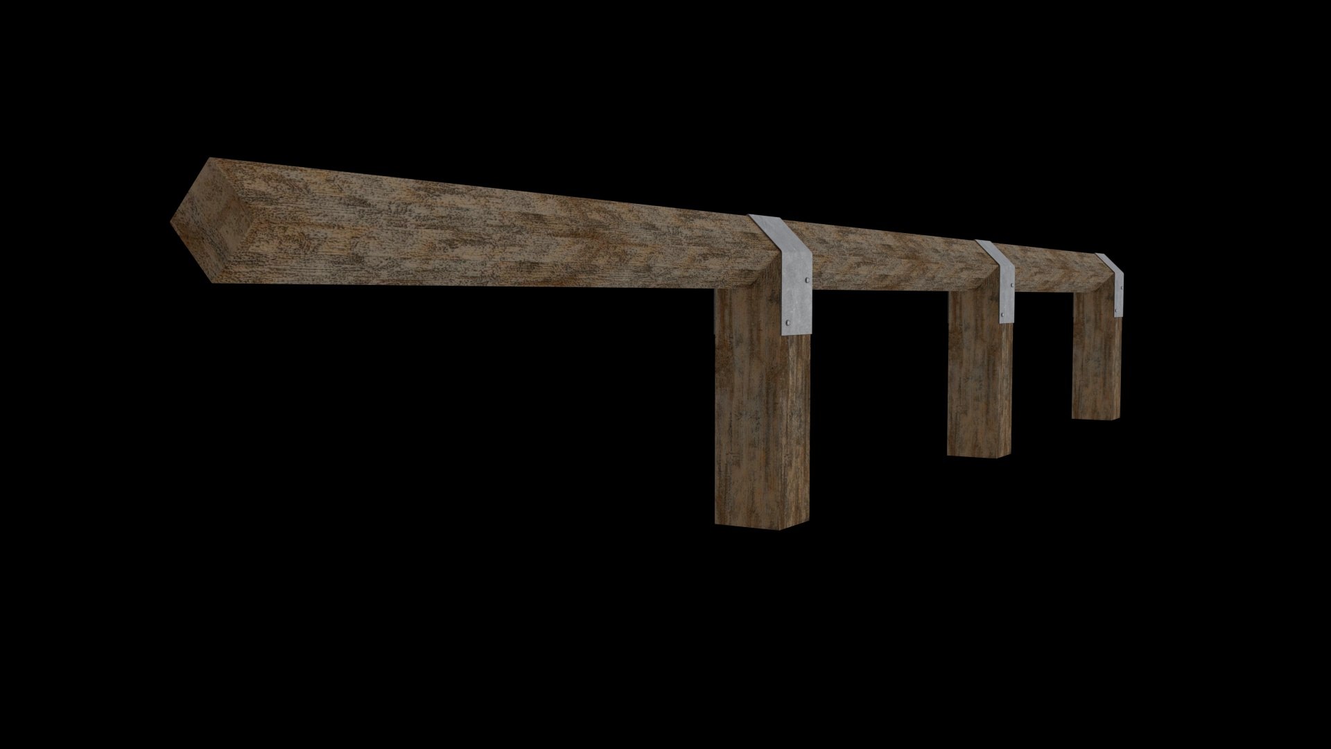 Wood Fence Border 3D Model - TurboSquid 2008429