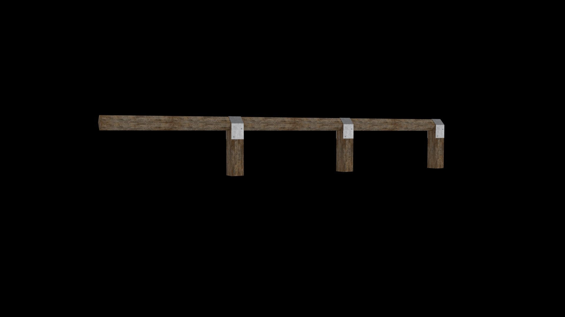 Wood Fence Border 3D Model - TurboSquid 2008429