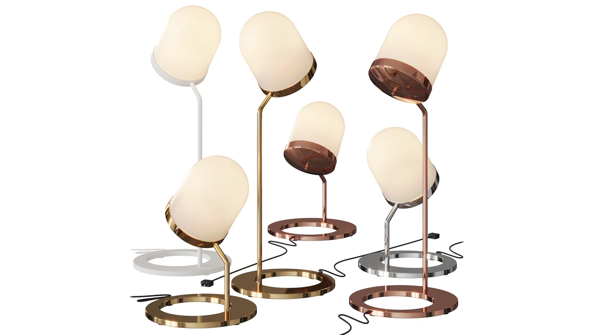 3D Lula small low and high table lamp by Penta - TurboSquid 2113044