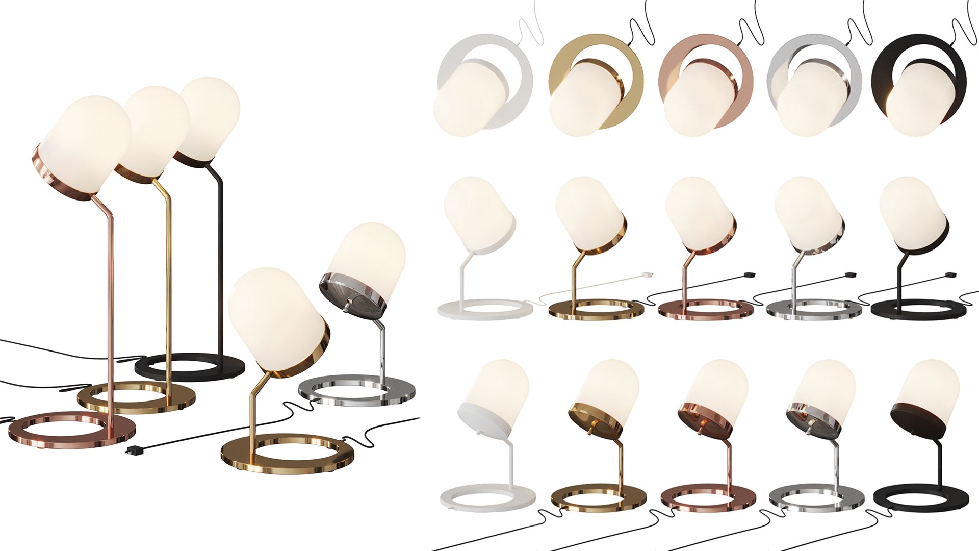 3D Lula small low and high table lamp by Penta - TurboSquid 2113044