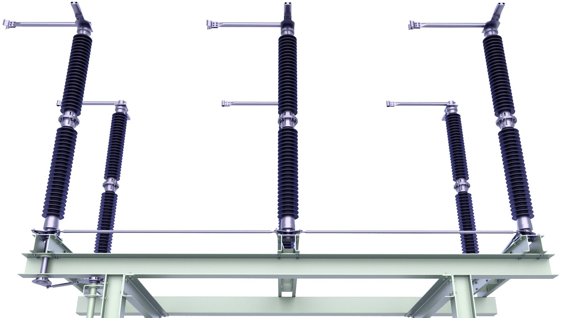 High Voltage Horizontal Centre Break Disconnector Switch 52 3D Model ...