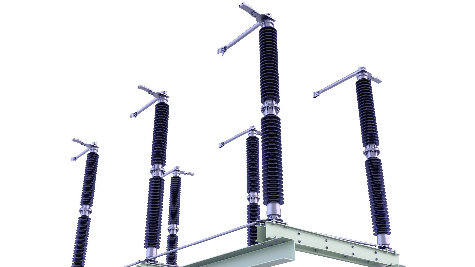 High Voltage Horizontal Centre Break Disconnector Switch 52 3D Model ...