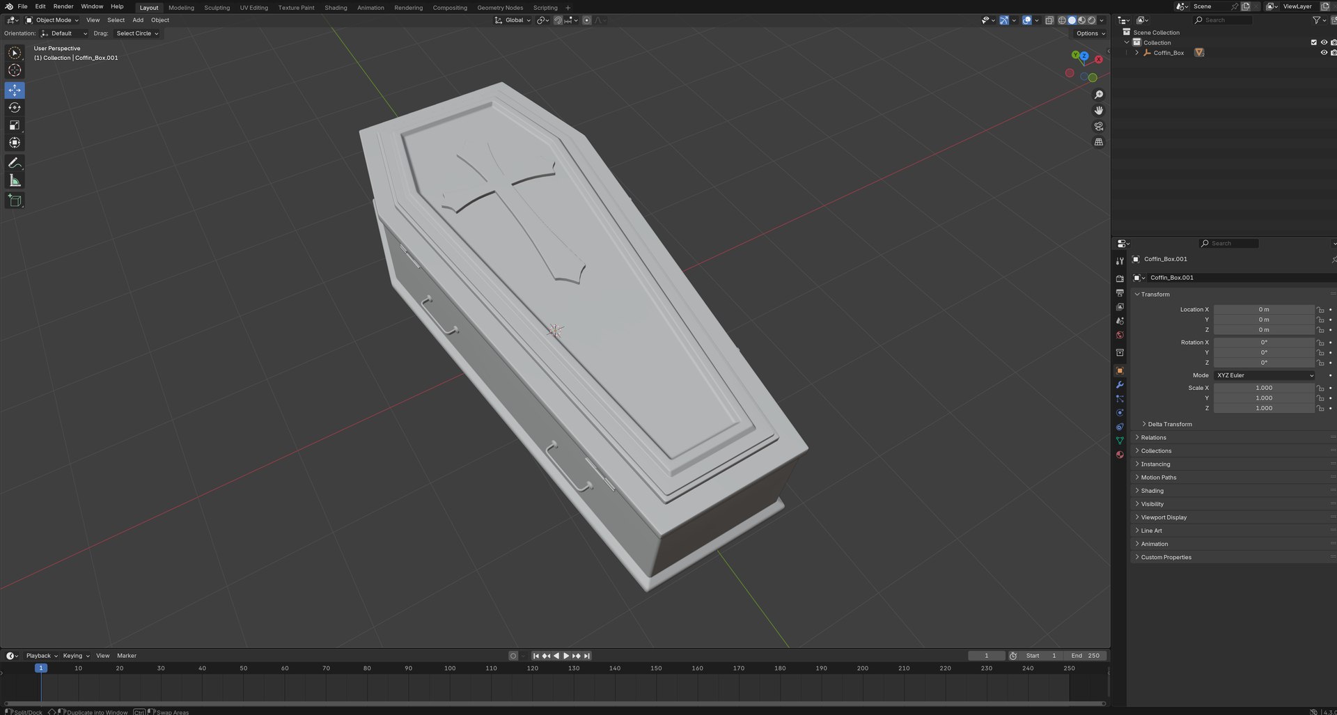 Coffin Box Maya Rigged 3D Model - TurboSquid 2352072