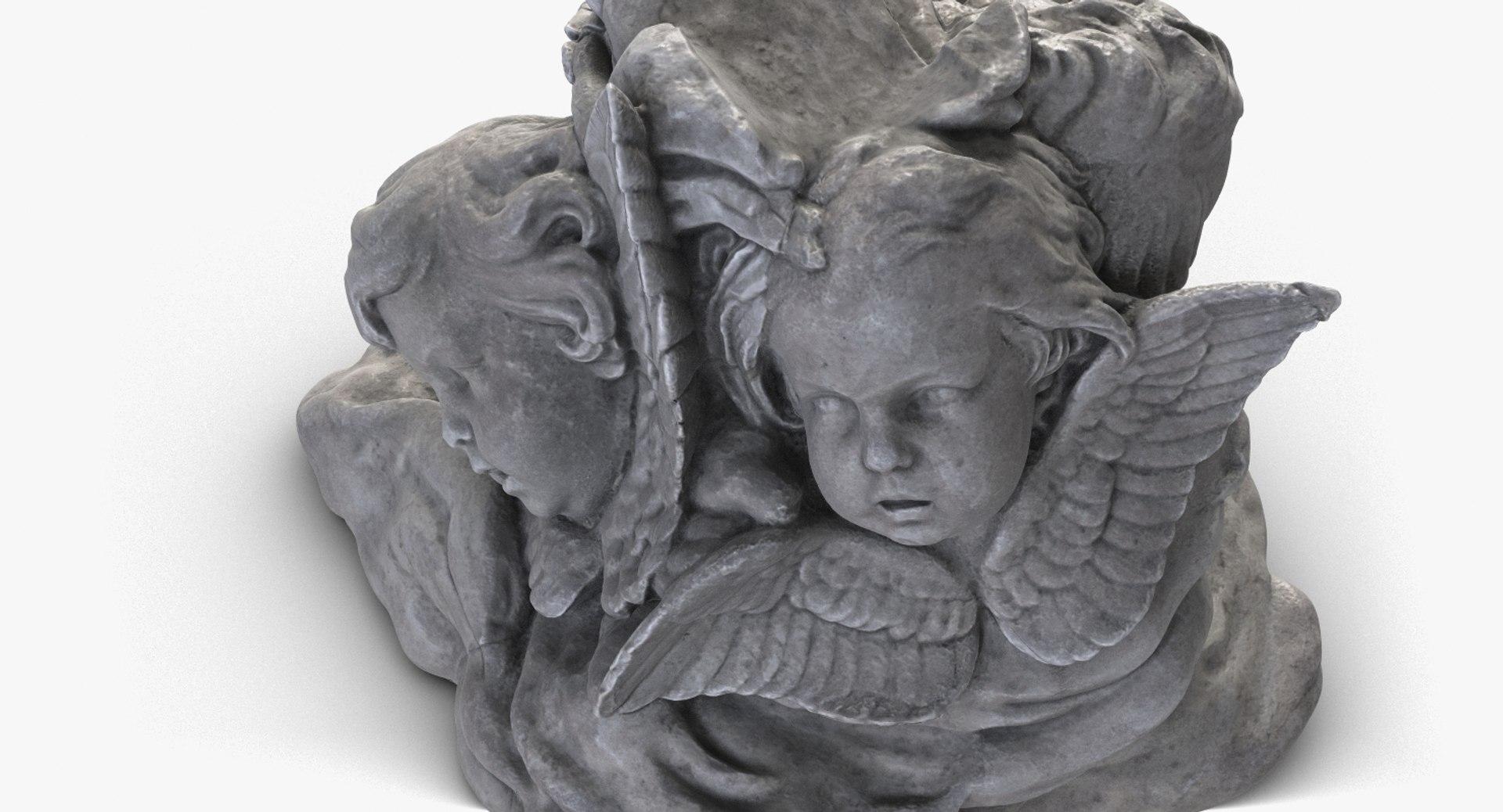 Angels faces sculpture 3D model - TurboSquid 1200981