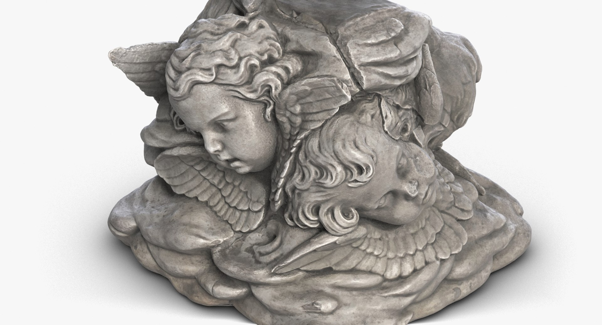 Angels faces sculpture 3D model - TurboSquid 1200981