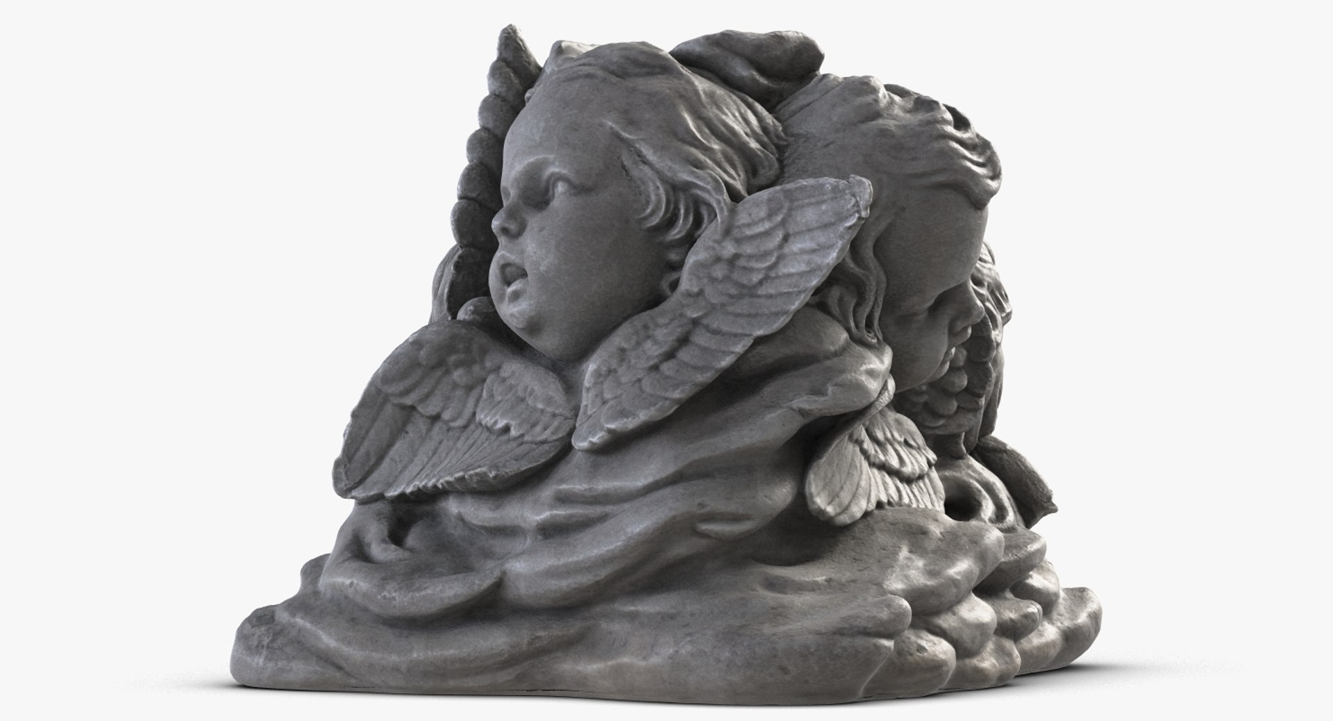 Angels faces sculpture 3D model - TurboSquid 1200981