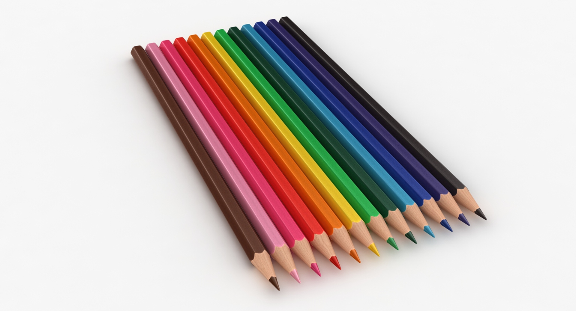 Realistic Colored Pencils 3D Model - TurboSquid 1168930