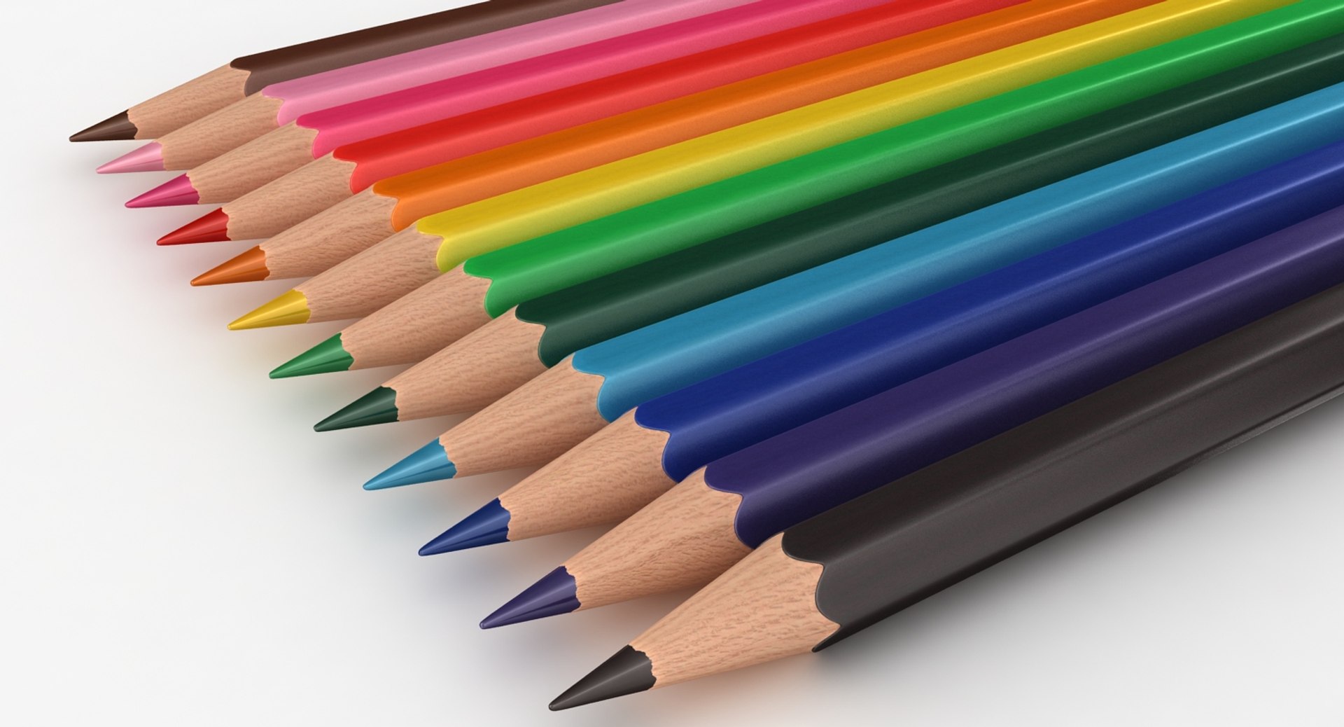 Realistic Colored Pencils 3D Model - TurboSquid 1168930