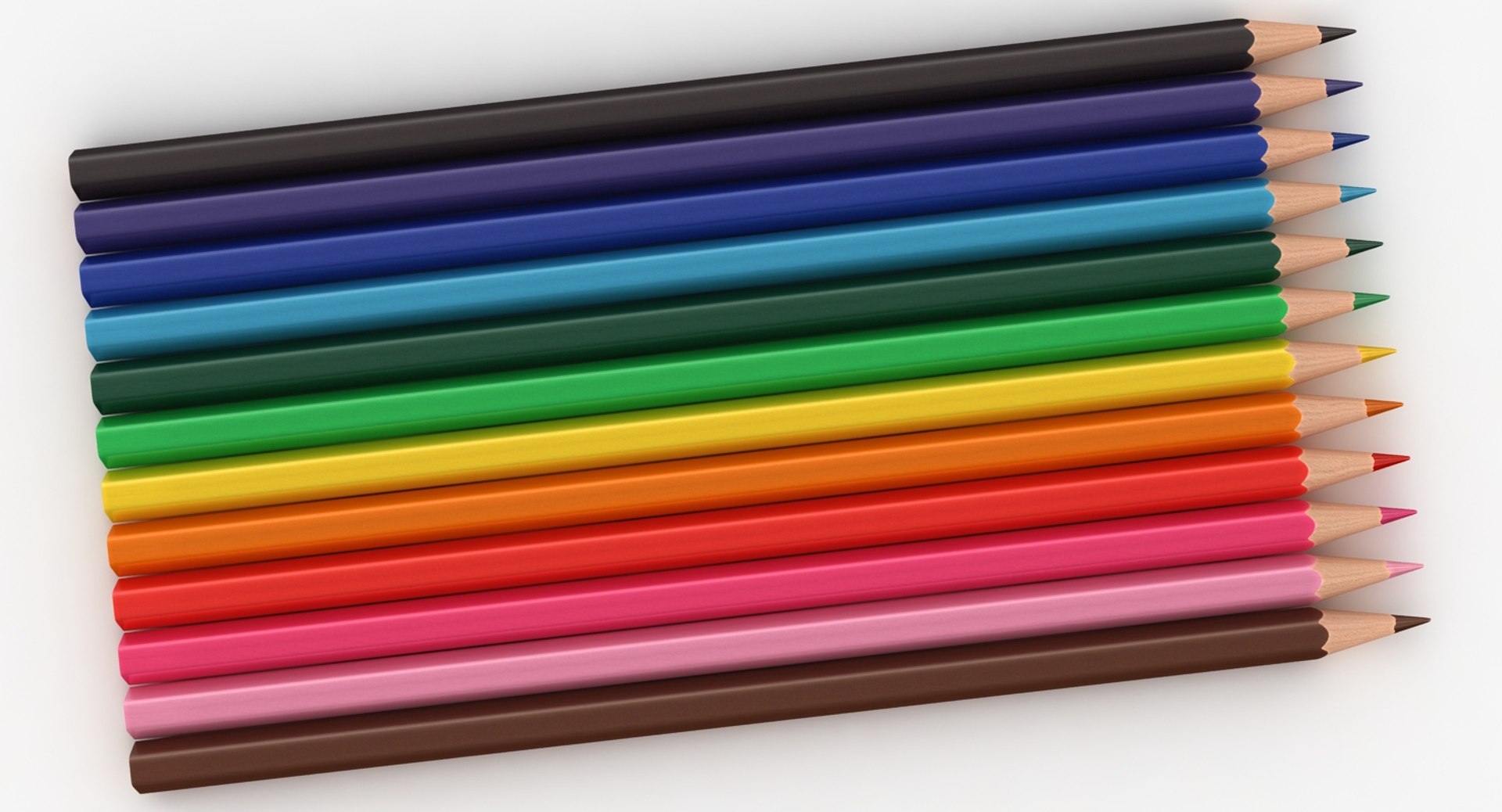 Realistic Colored Pencils 3D Model - TurboSquid 1168930