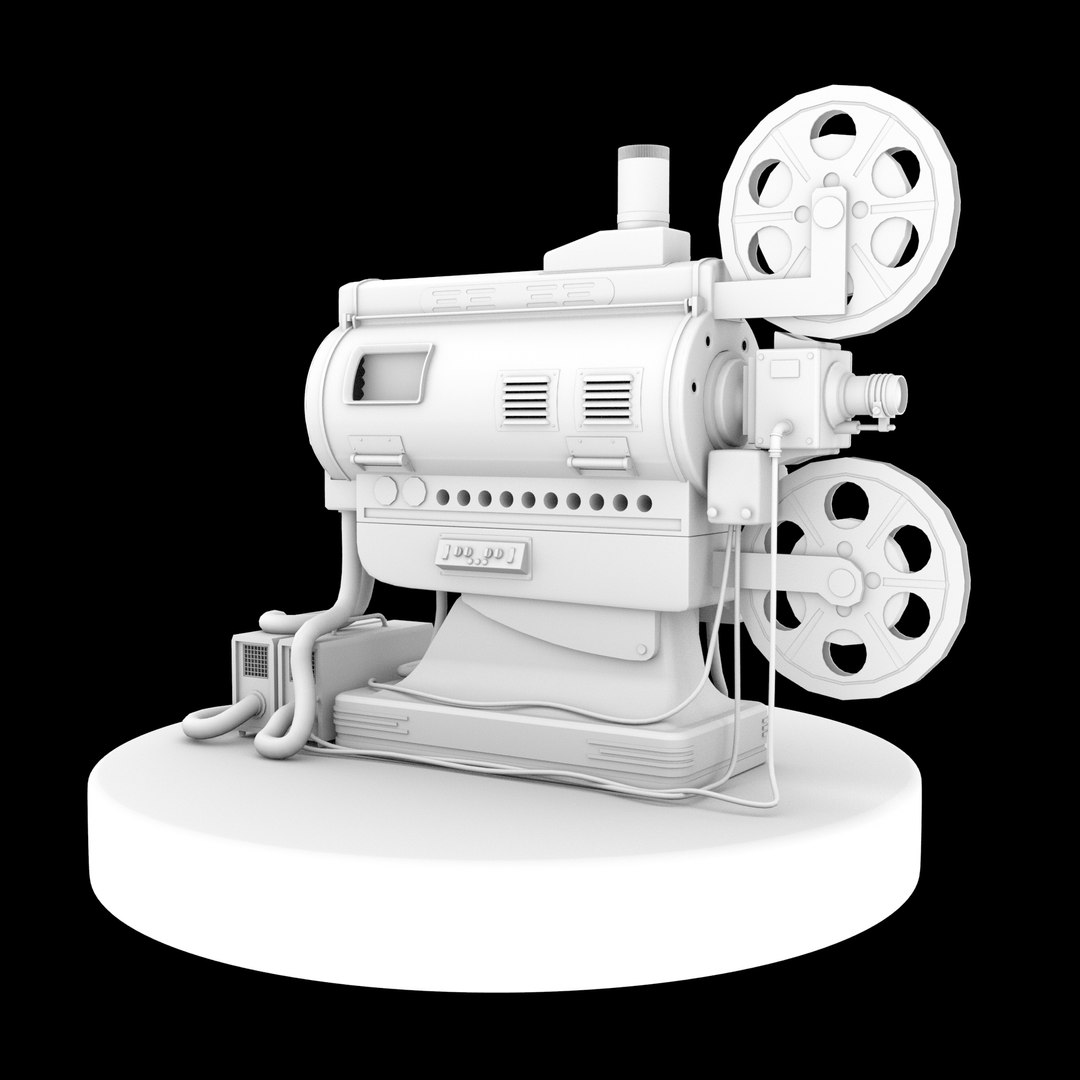 Old Film Reel Projector Gaming Asset 3D Model - TurboSquid 2129587