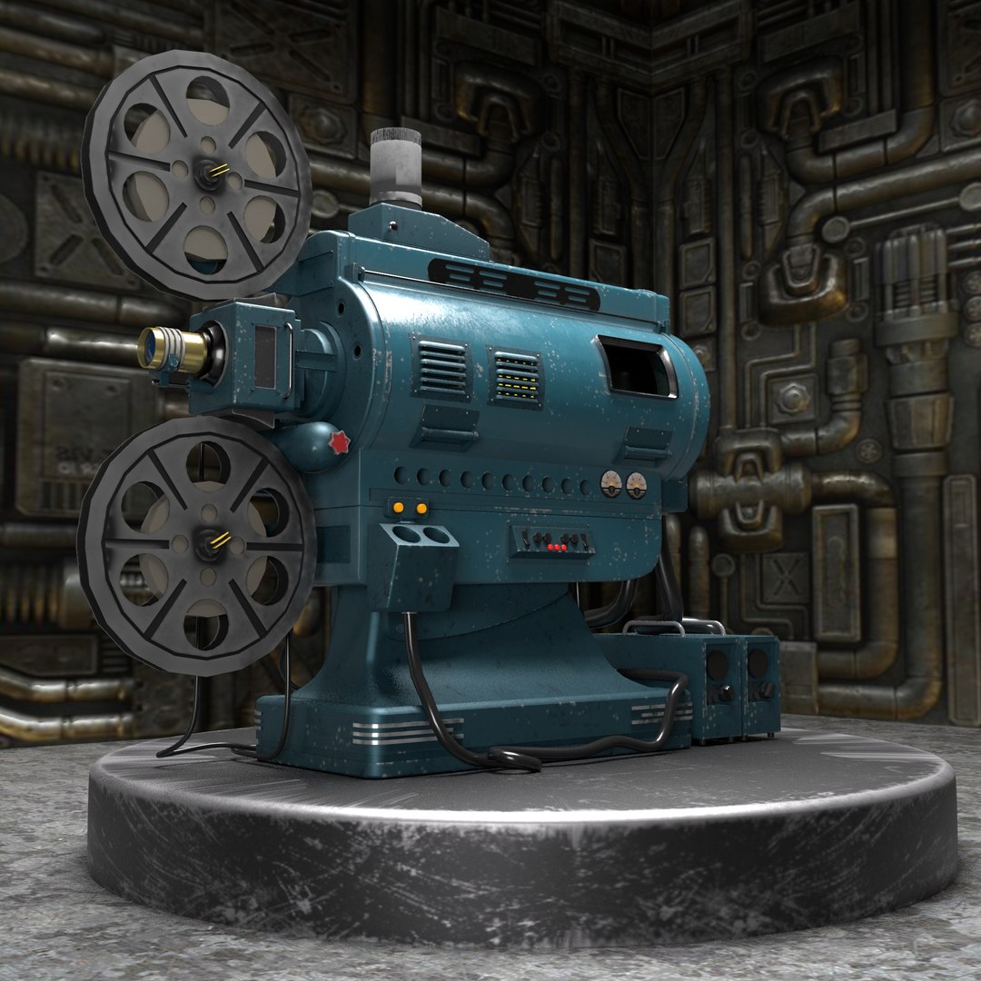 Old Film Reel Projector Gaming Asset 3D Model - TurboSquid 2129587