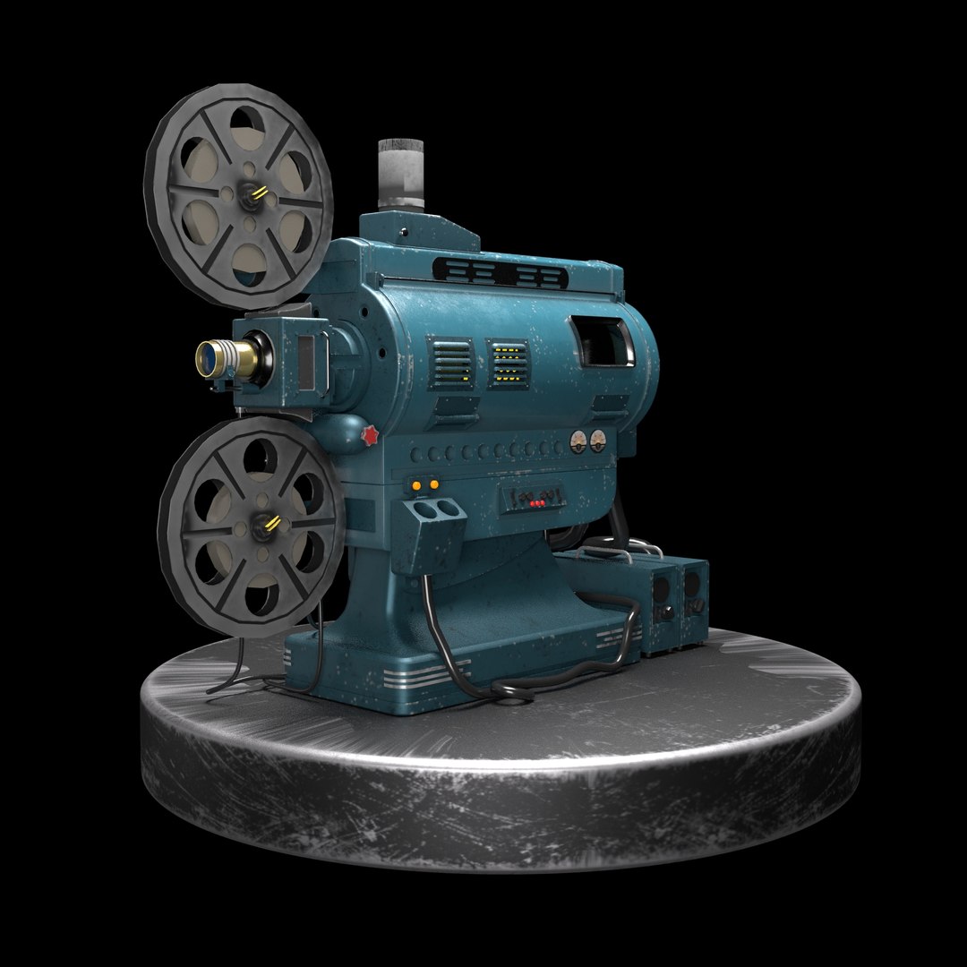 Old Film Reel Projector Gaming Asset 3D Model - TurboSquid 2129587