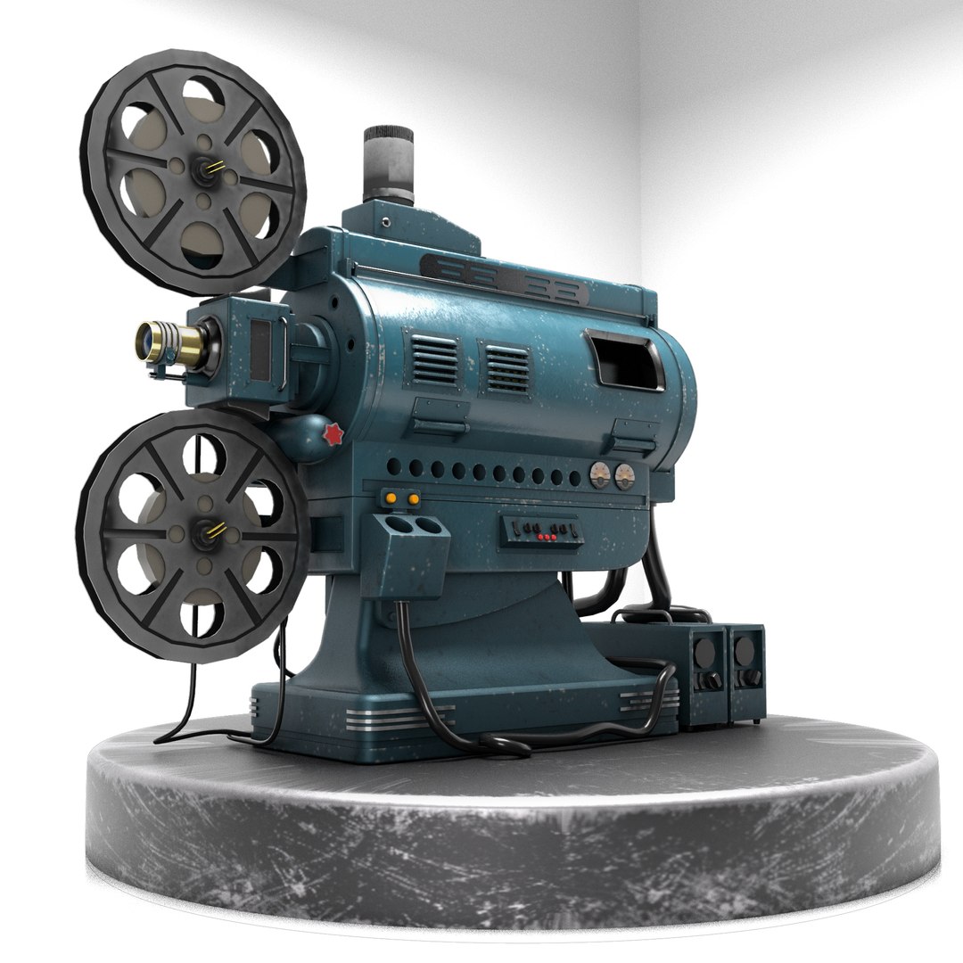 Old Film Reel Projector Gaming Asset 3D Model - TurboSquid 2129587