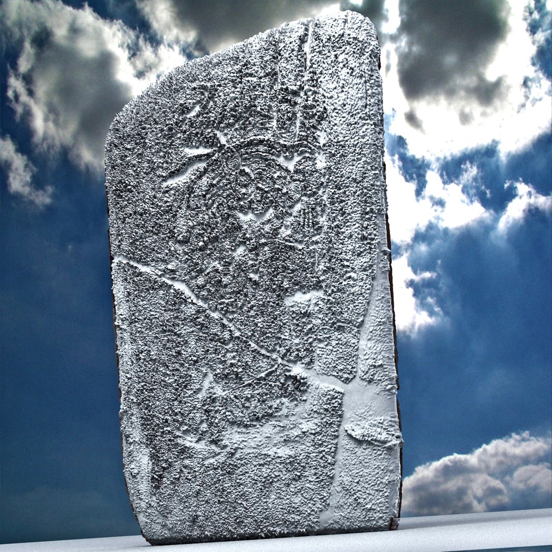 3d aztec stone model