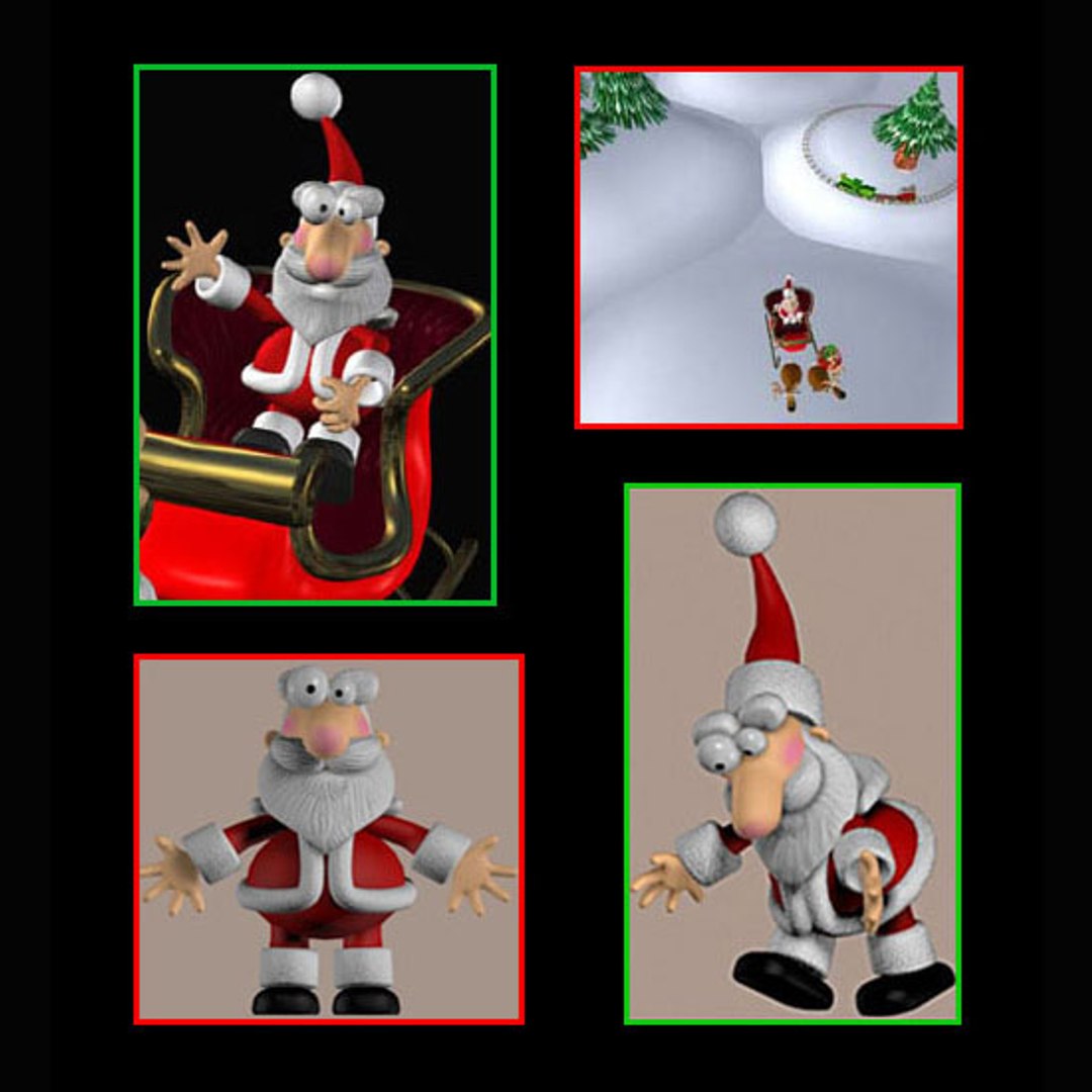 pz3 cartoon santa claus character