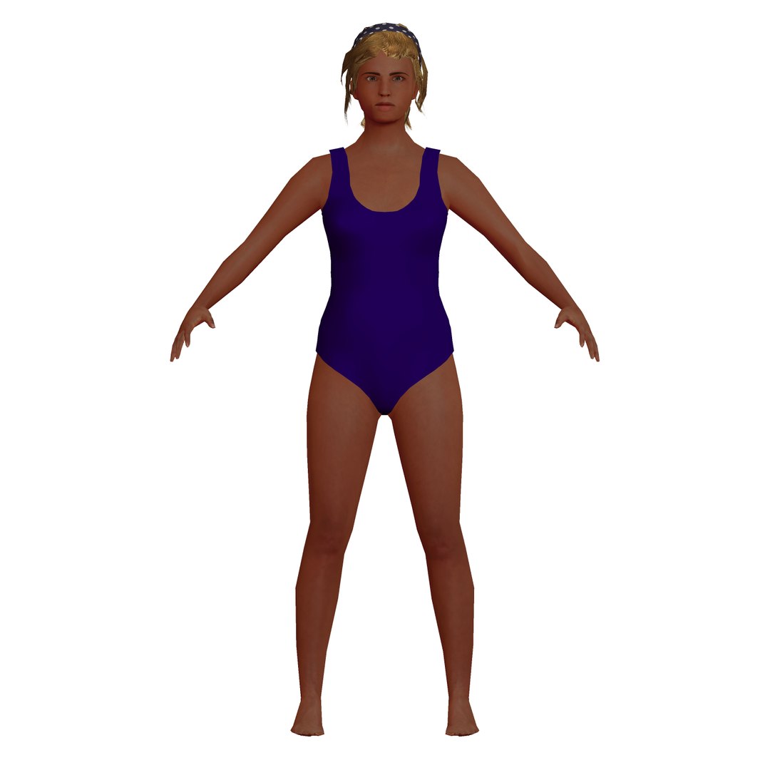 Adult Woman Swimsuit 3d Model Turbosquid 1640682