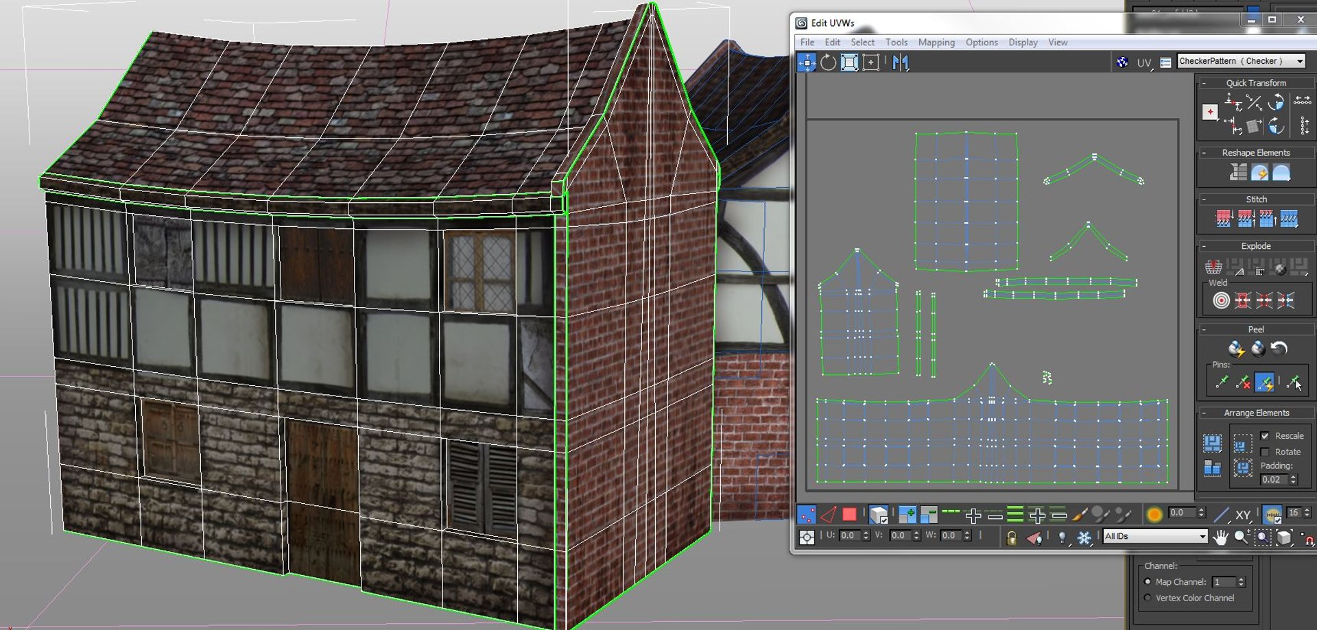 3d obj medieval house