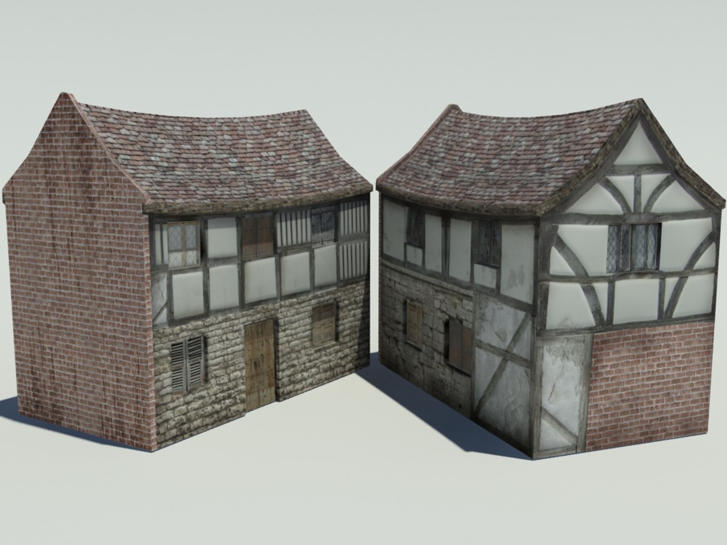 3d obj medieval house