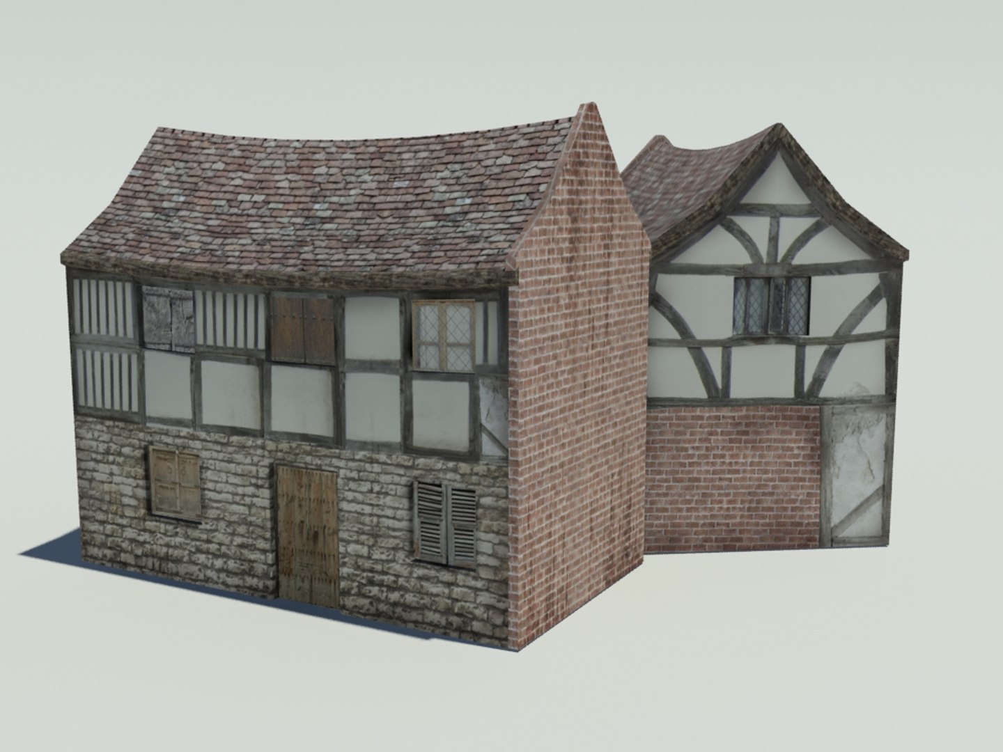3d obj medieval house