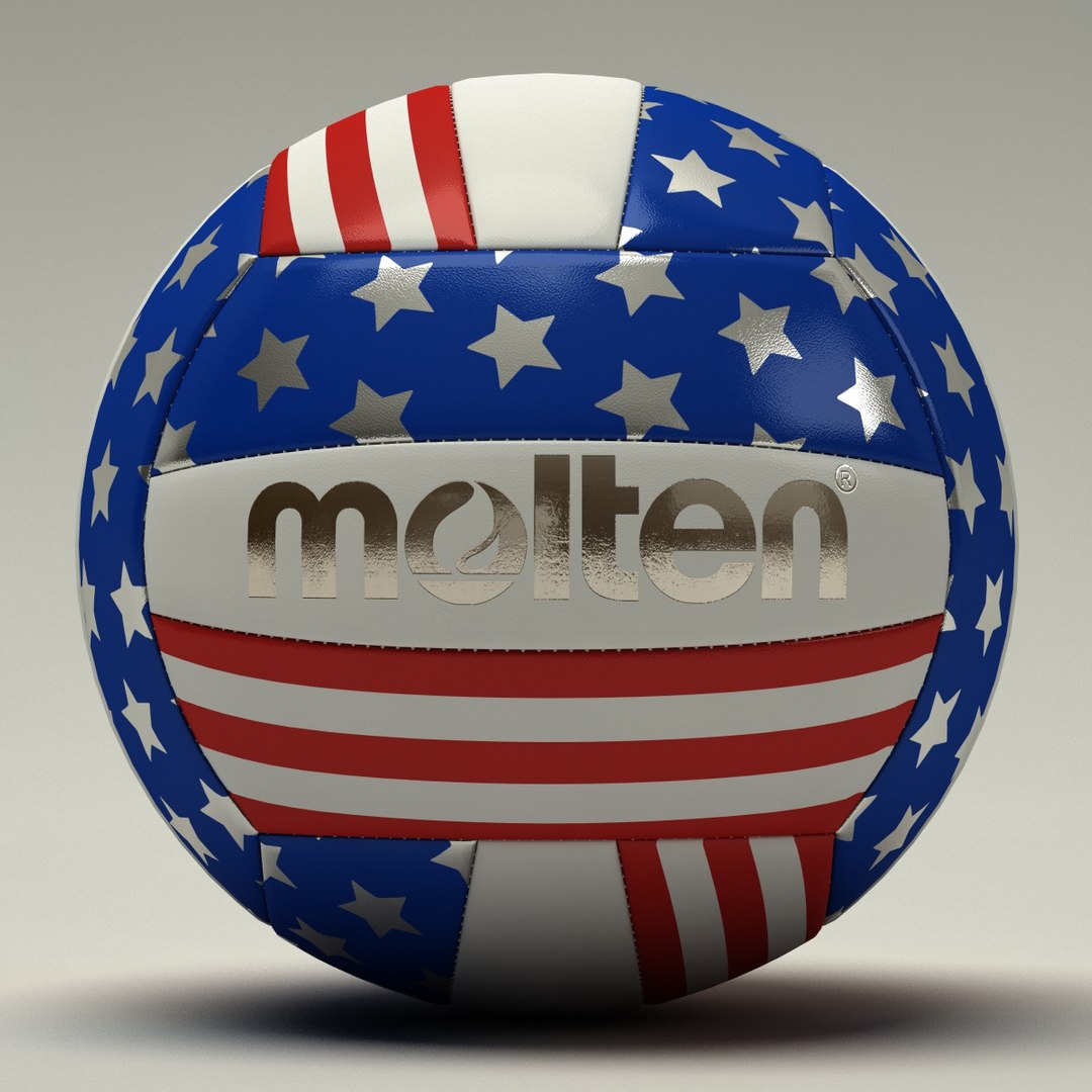 Molten Usa Flag Volleyball 3d Dxf