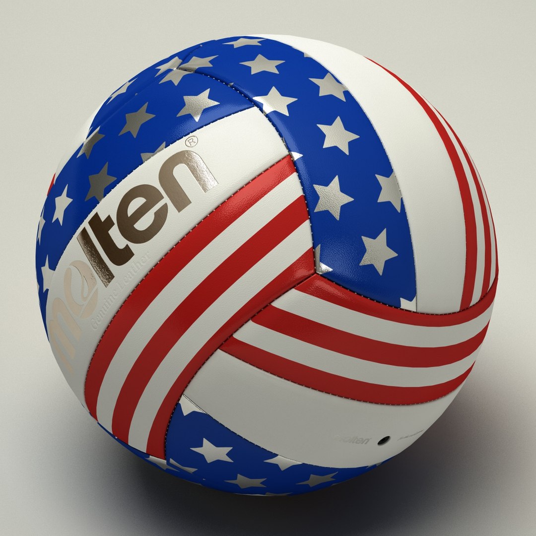 Molten Usa Flag Volleyball 3d Dxf