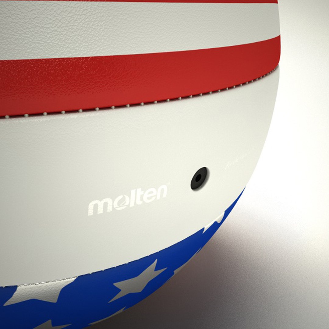 Molten Usa Flag Volleyball 3d Dxf