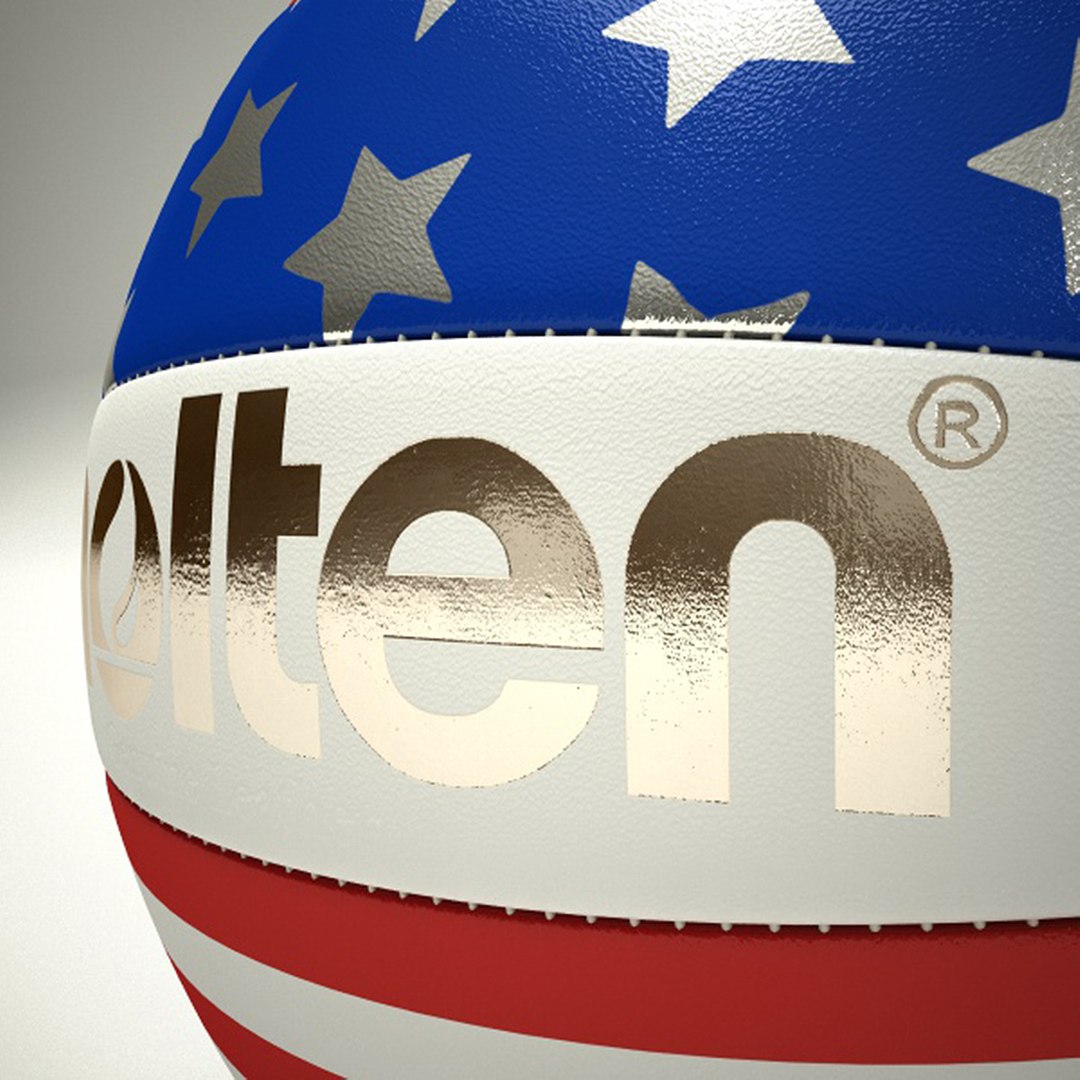 Molten Usa Flag Volleyball 3d Dxf