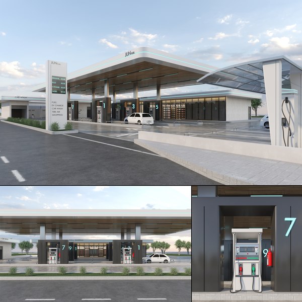 Gas Station 3D Models for Download | TurboSquid
