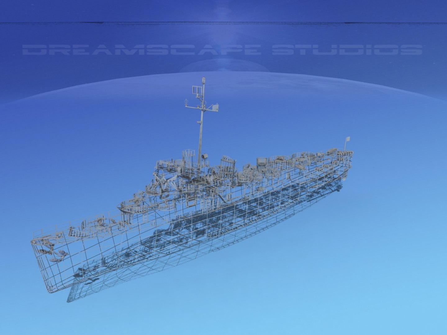 3d model depth 40 evarts class destroyer
