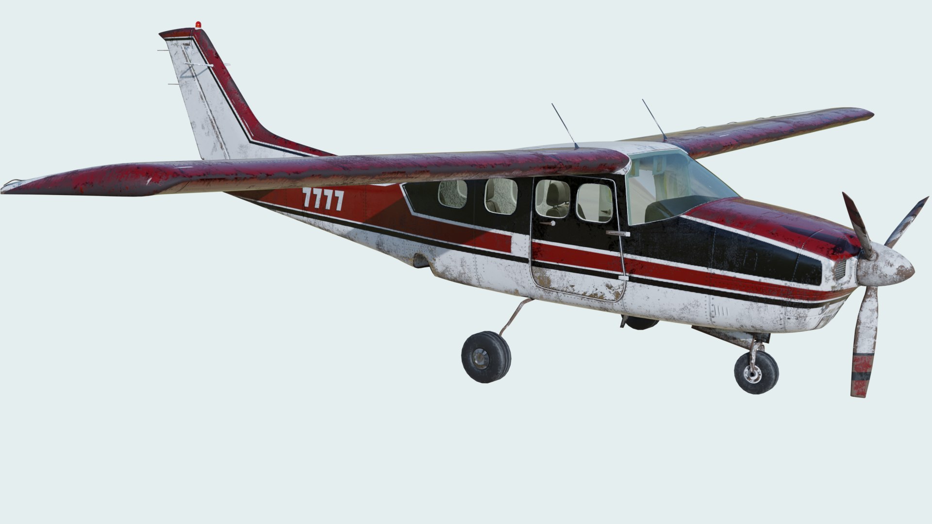 3D Old Cessna 210 Model - TurboSquid 2077591