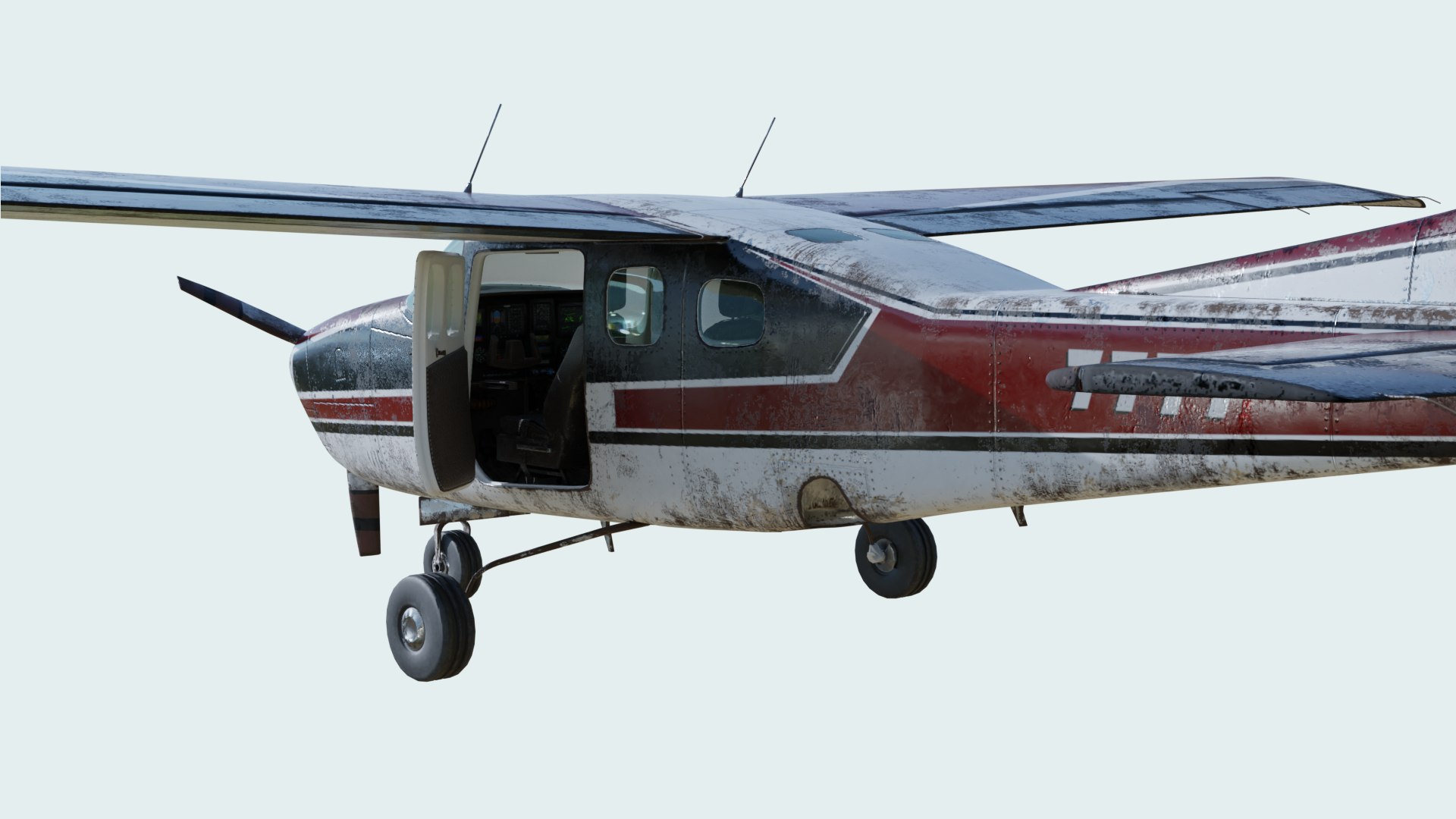 3D Old Cessna 210 Model - TurboSquid 2077591