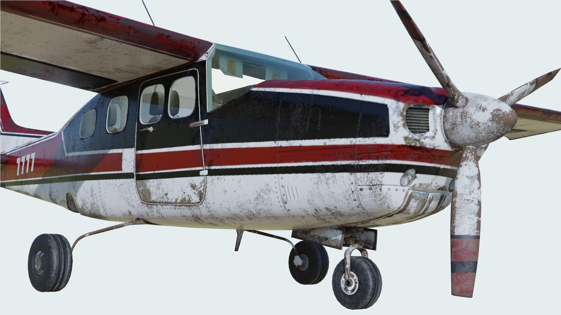 3D Old Cessna 210 Model - TurboSquid 2077591