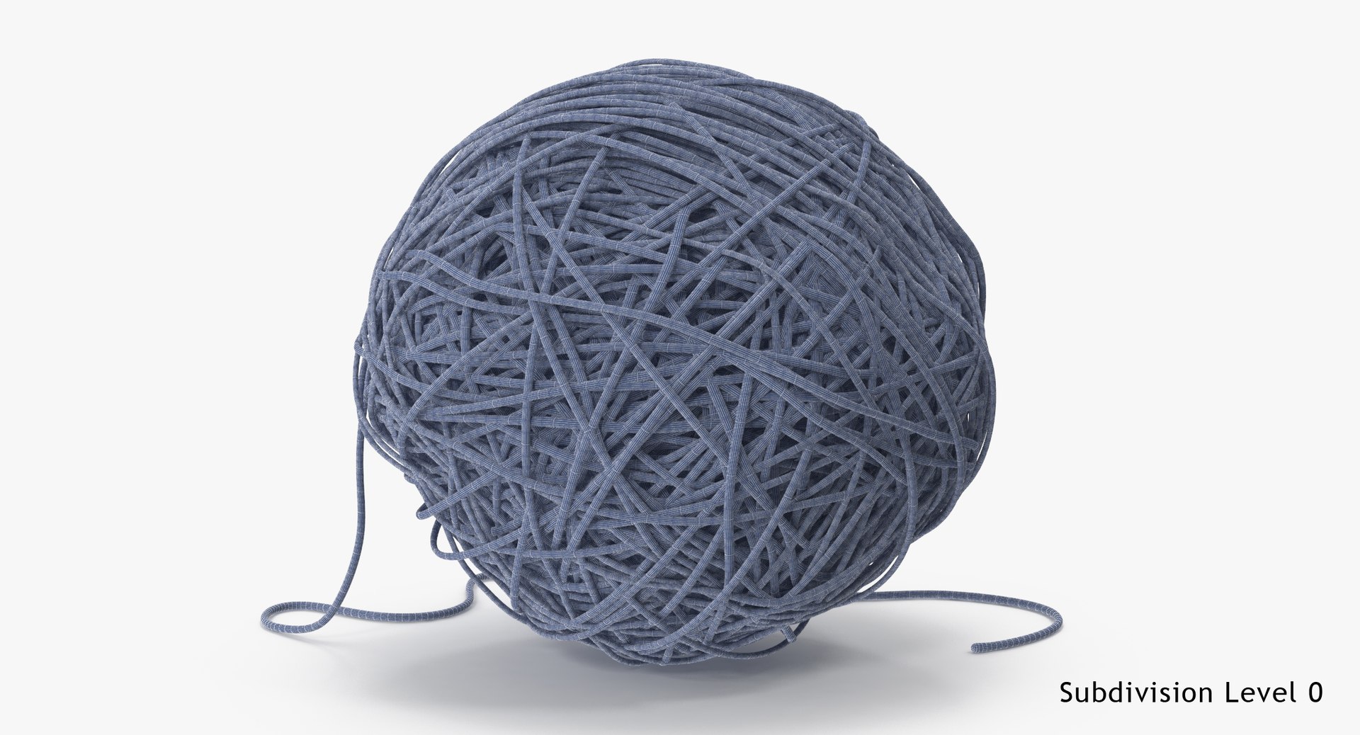 3d model green ball yarn