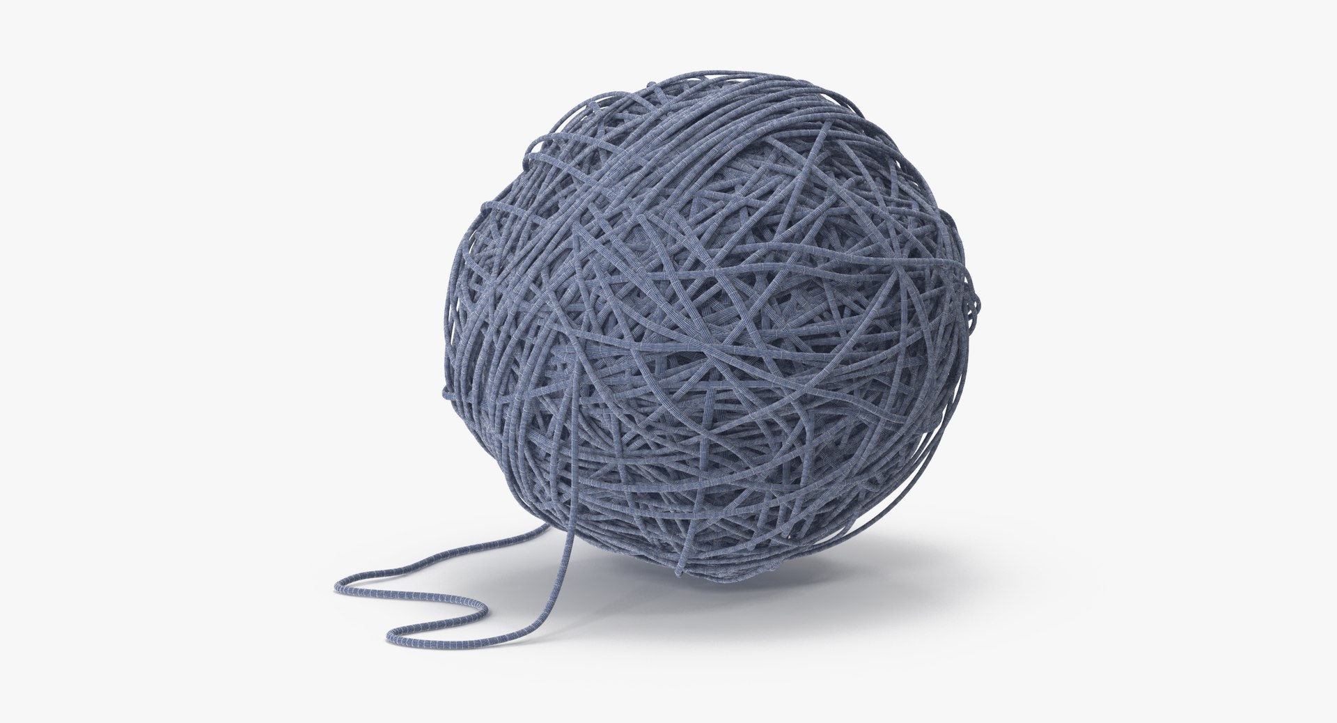 3d model green ball yarn