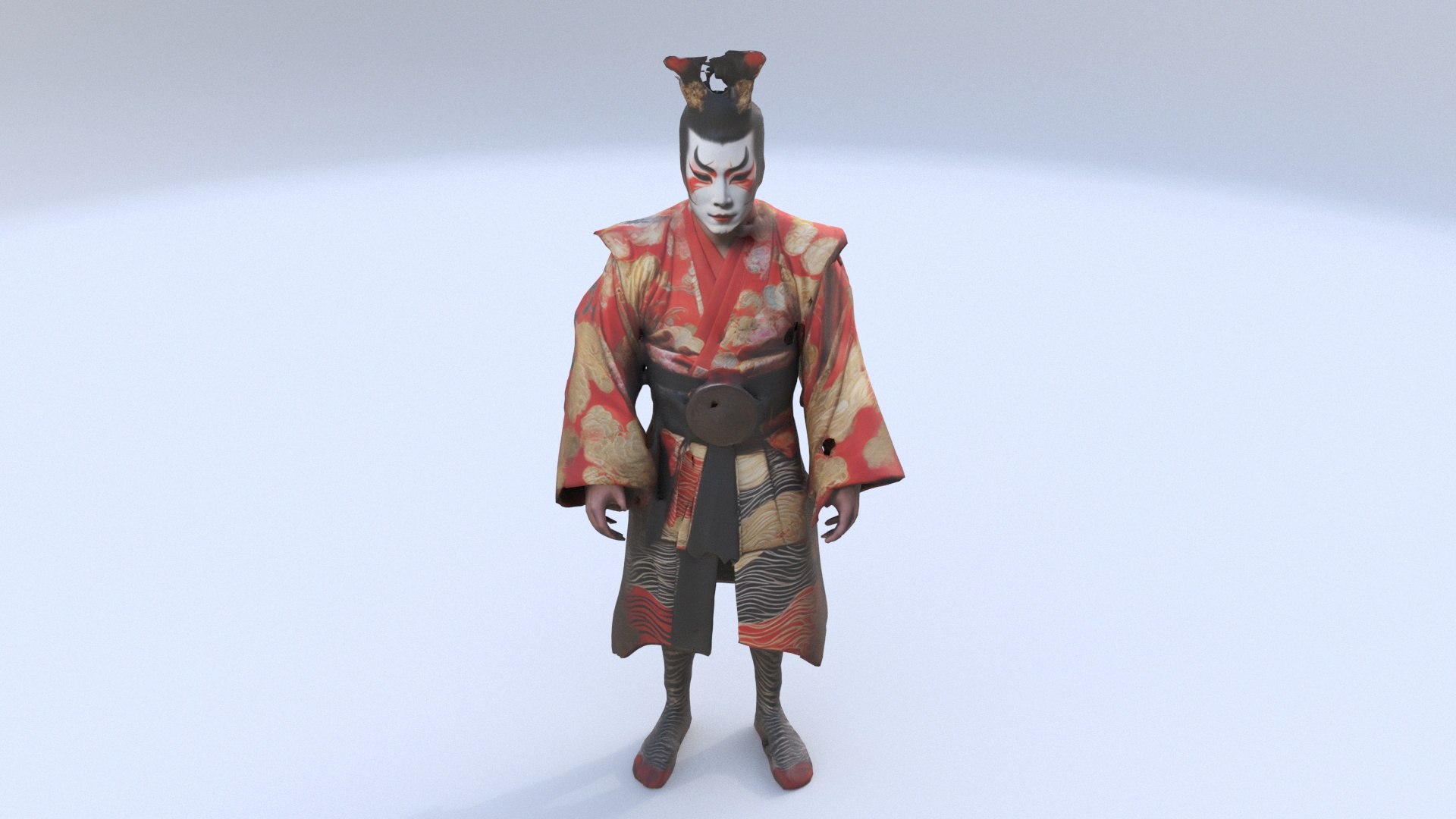 Actor In Kabuki Costume 3D Model - TurboSquid 2335250