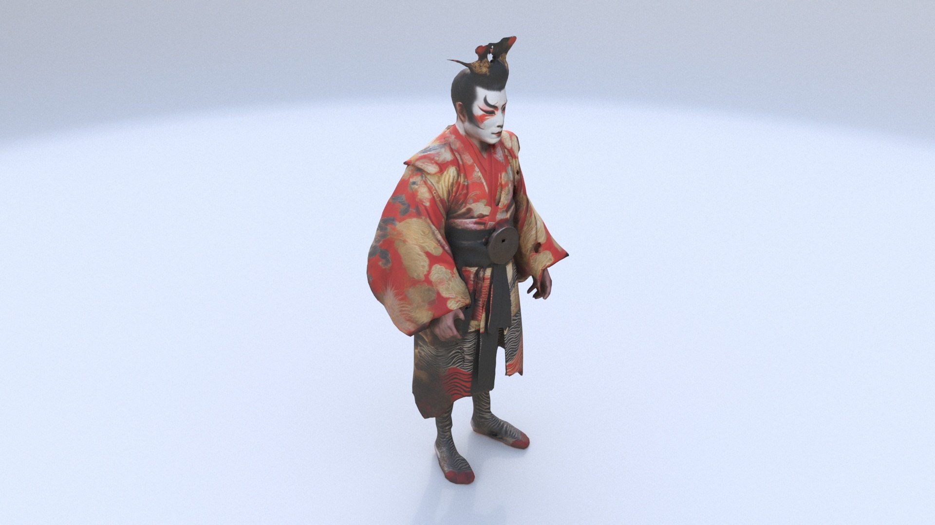 Actor In Kabuki Costume 3D Model - TurboSquid 2335250